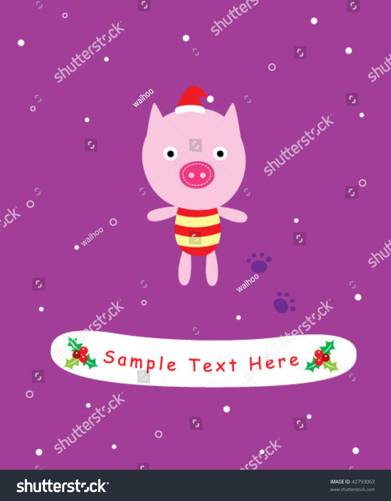 Pig Card Stock Vector (Royalty Free) 42793063