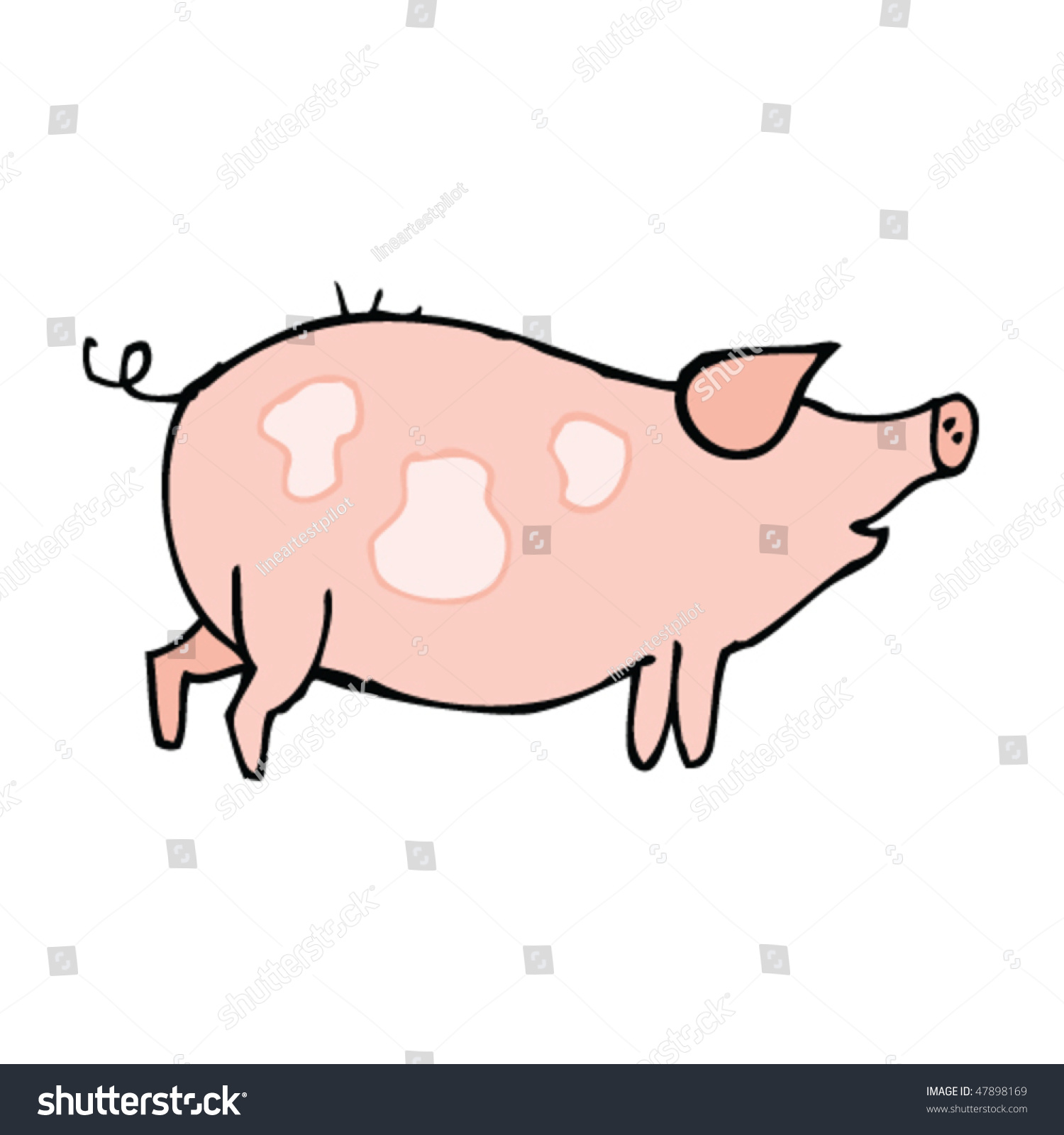 Pig Drawing Stock Vector (Royalty Free) 47898169 | Shutterstock