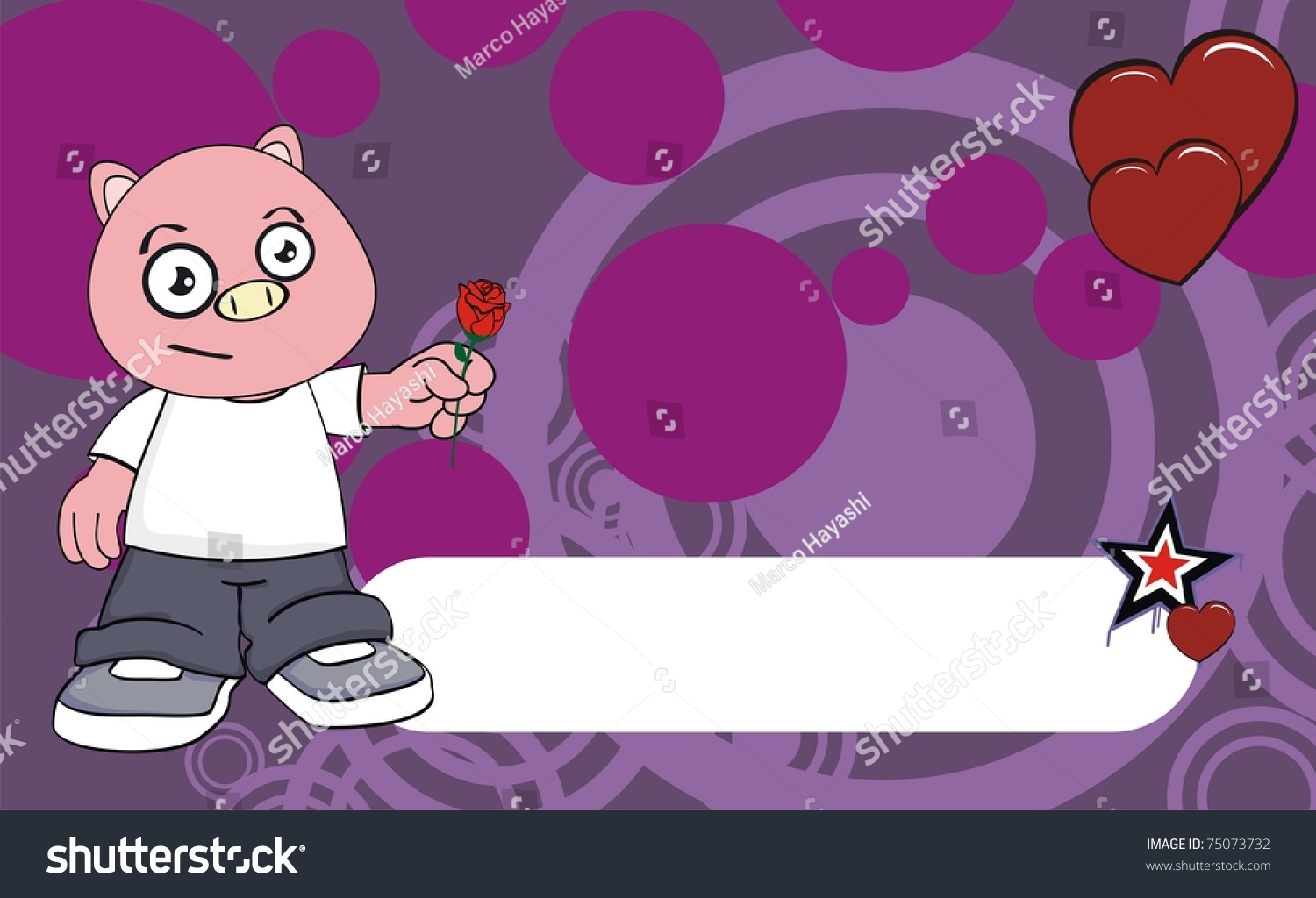 Pig Kid Cartoon Background Vector Format Stock Vector (Royalty Free ...