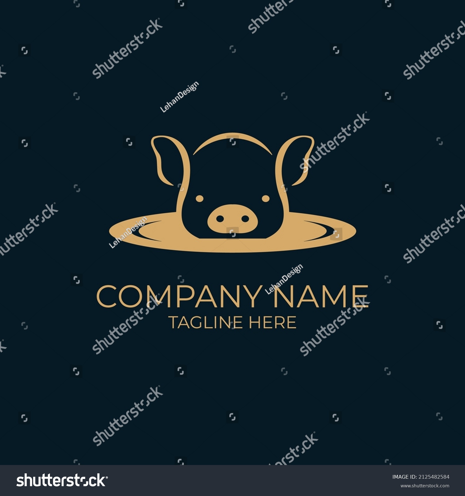 Pig Logo Design Vector Animal Stock Vector (Royalty Free) 2125482584 ...