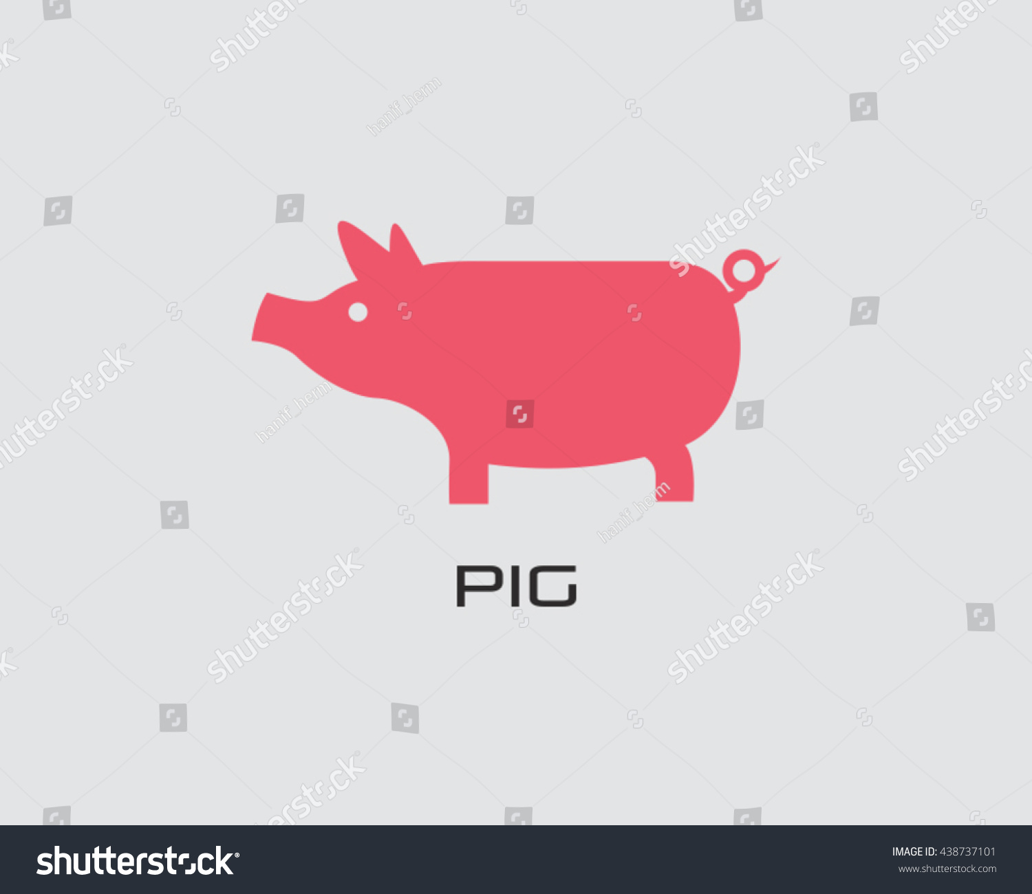 Pig Logo Vector Illustration Stock Vector 438737101 - Shutterstock