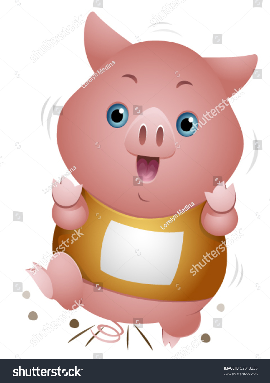 Pig Running Race Vector Stock Vector (Royalty Free) 52013230