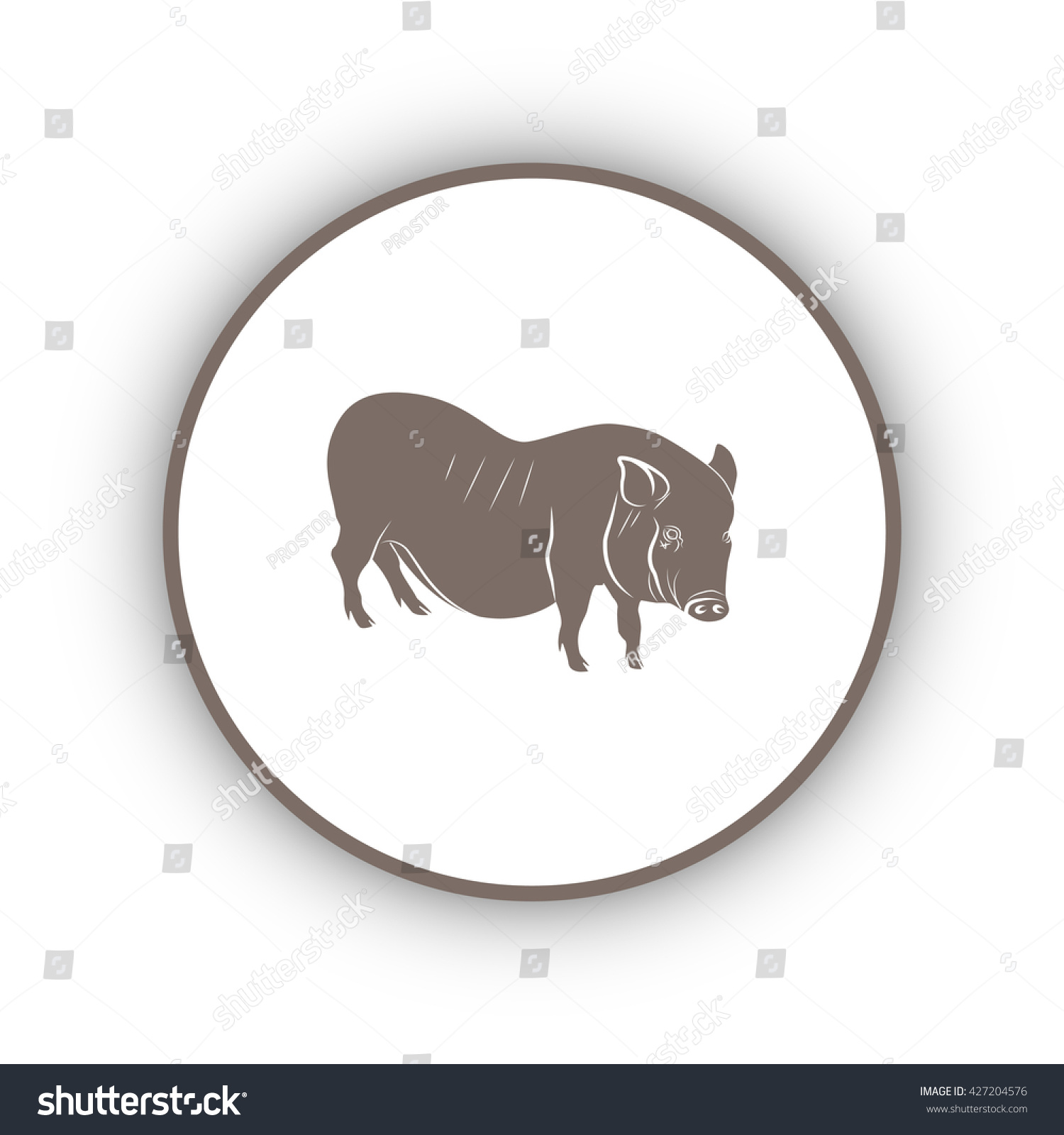 Pig Symbol Stock Vector (Royalty Free) 427204576 | Shutterstock