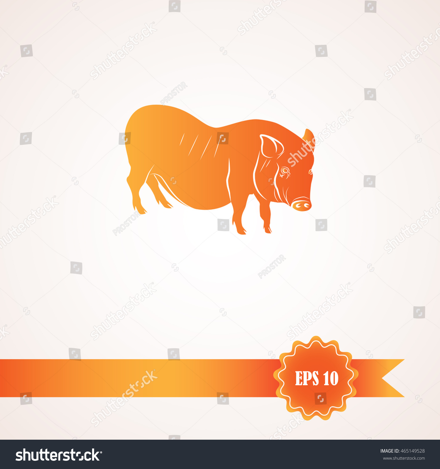 Pig Symbol Stock Vector (Royalty Free) 465149528 | Shutterstock