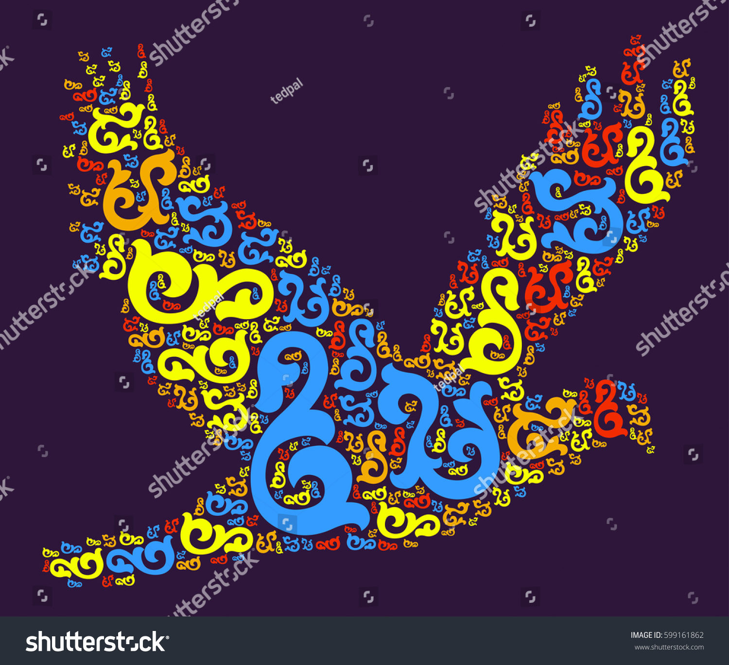 Pigeon Shape Vector Design Illustration Stock Vector (Royalty Free ...