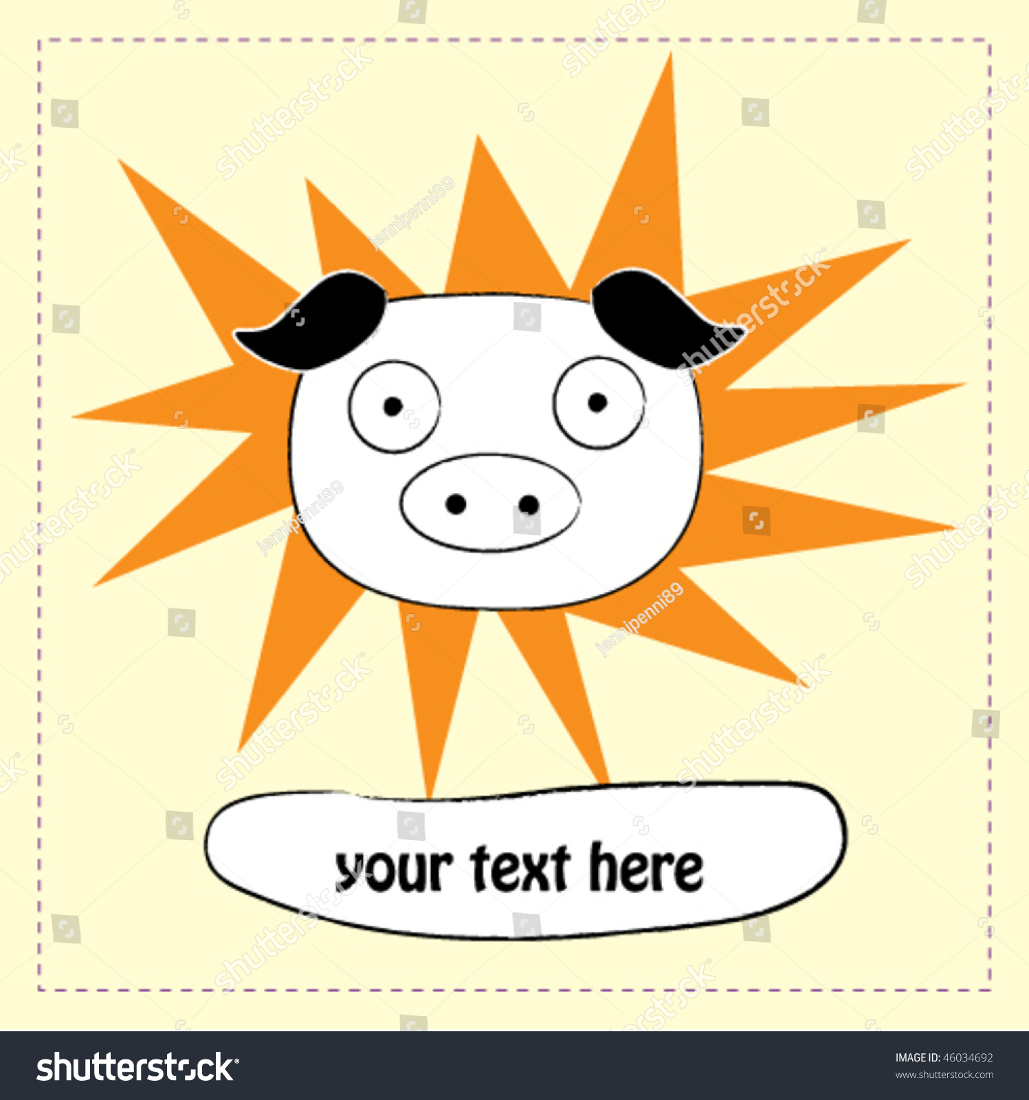 Piggy Text Box Stock Vector (Royalty Free) 46034692 | Shutterstock