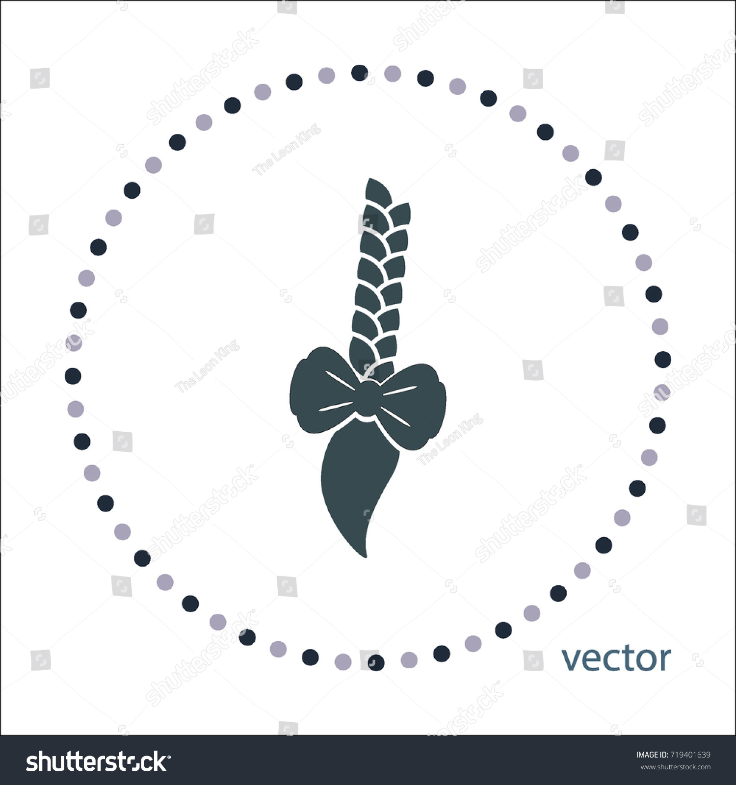 Pigtail Bow Vector Icon Stock Vector (Royalty Free) 719401639 ...