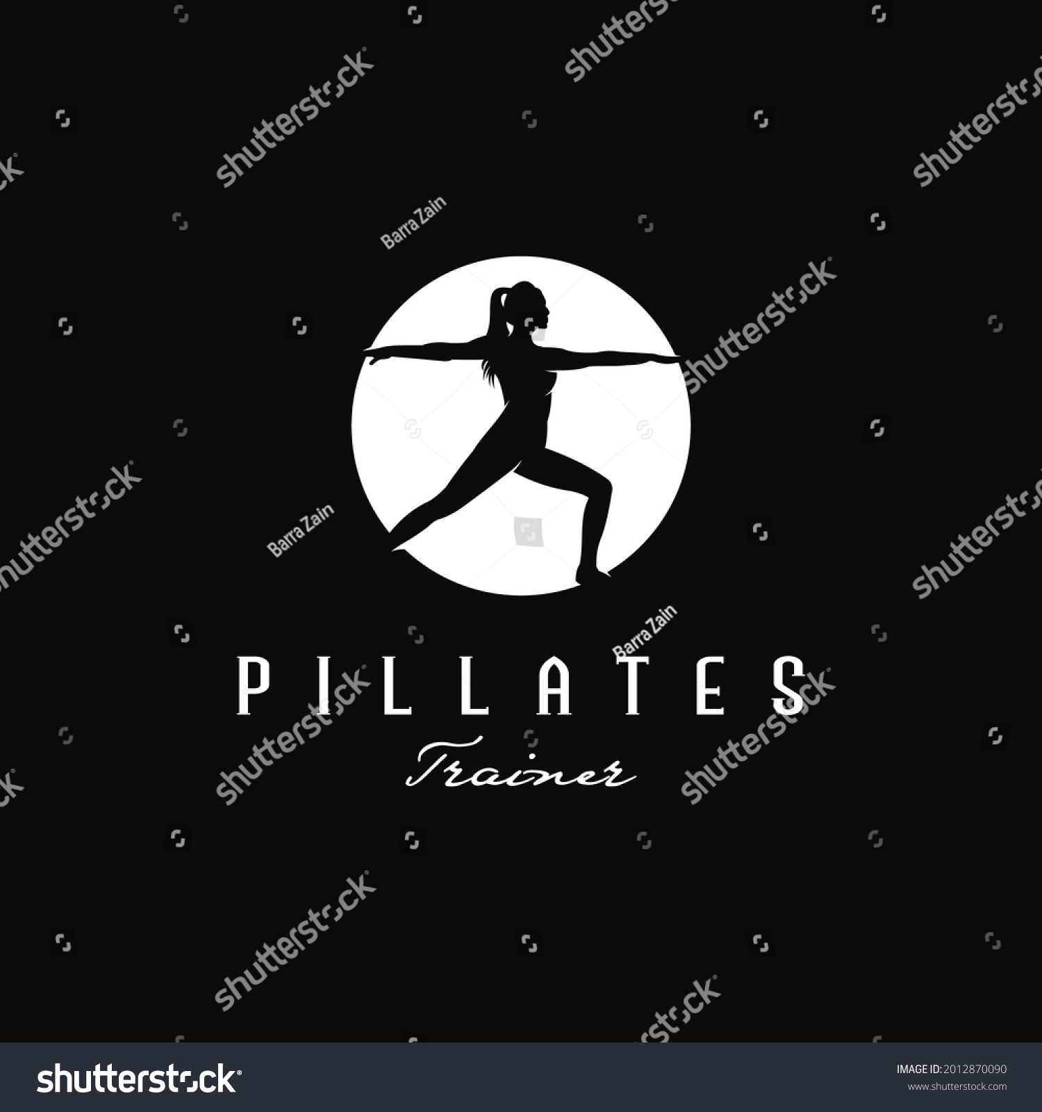 Pilates Logo Silhouette Vector Illustration Stock Vector (Royalty Free ...