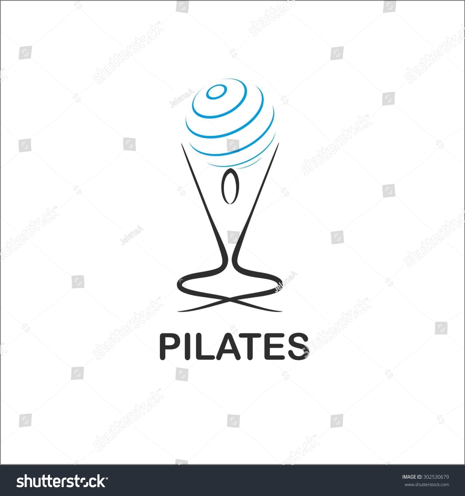 Pilates Logo Template Stock Vector (Royalty Free) 302530679 - Shutterstock