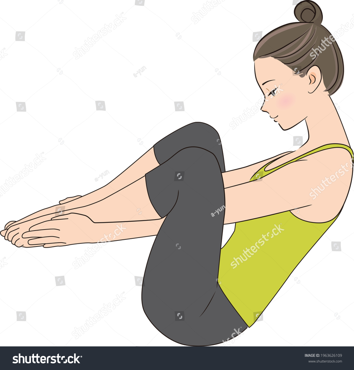Pilates Position Pose Illustration Seal Stock Vector (Royalty Free ...