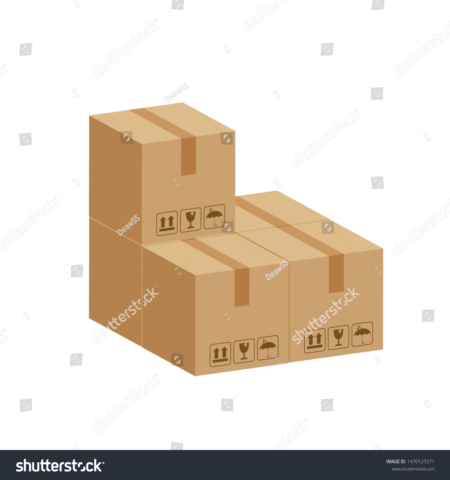 Pile Crate Boxes 3d Cube Cardboard Stock Vector (Royalty Free ... Pile Crate Boxes 3d Cube Cardboard Stock Vector (Royalty Free ...