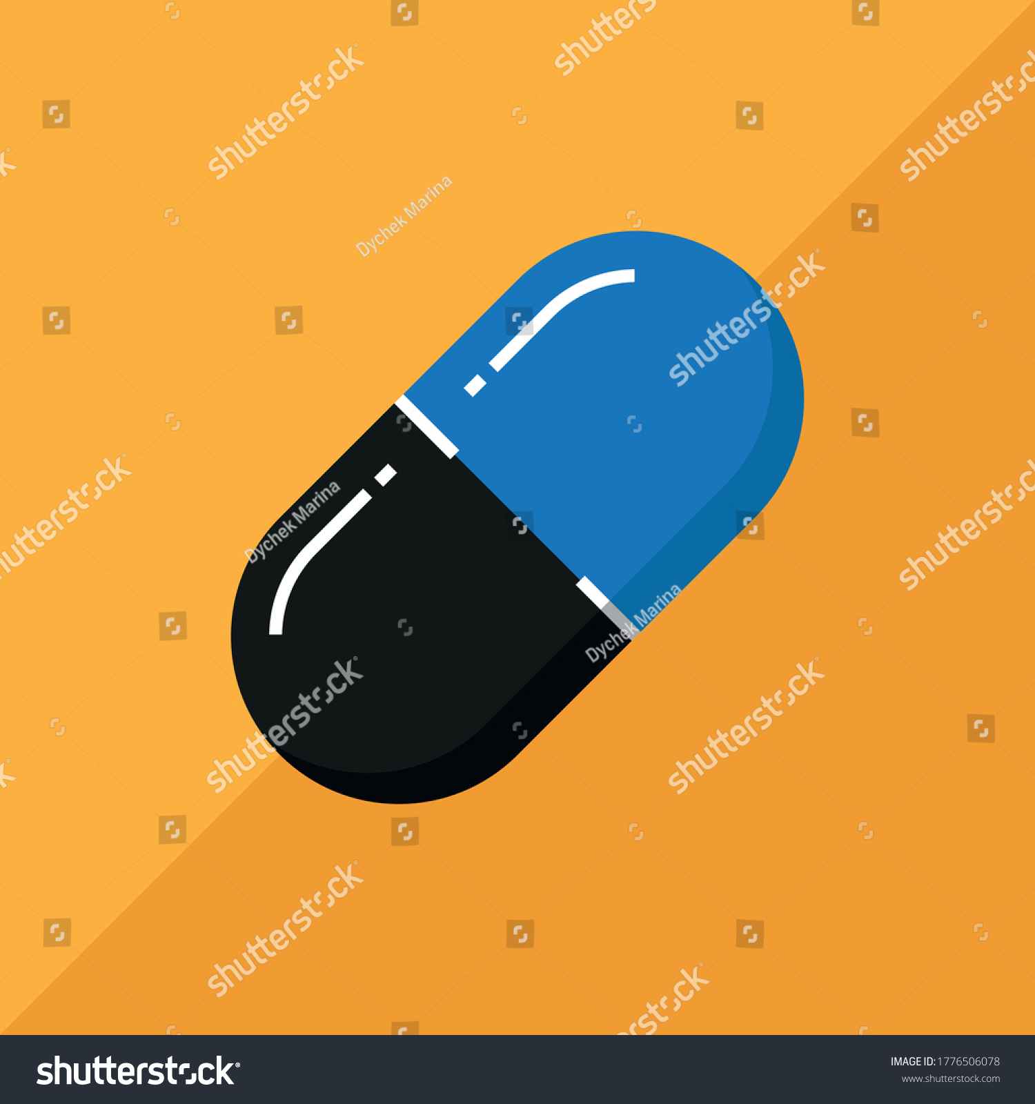 Pill Icon Simple Flat Vector Illustration Stock Vector (Royalty Free ...