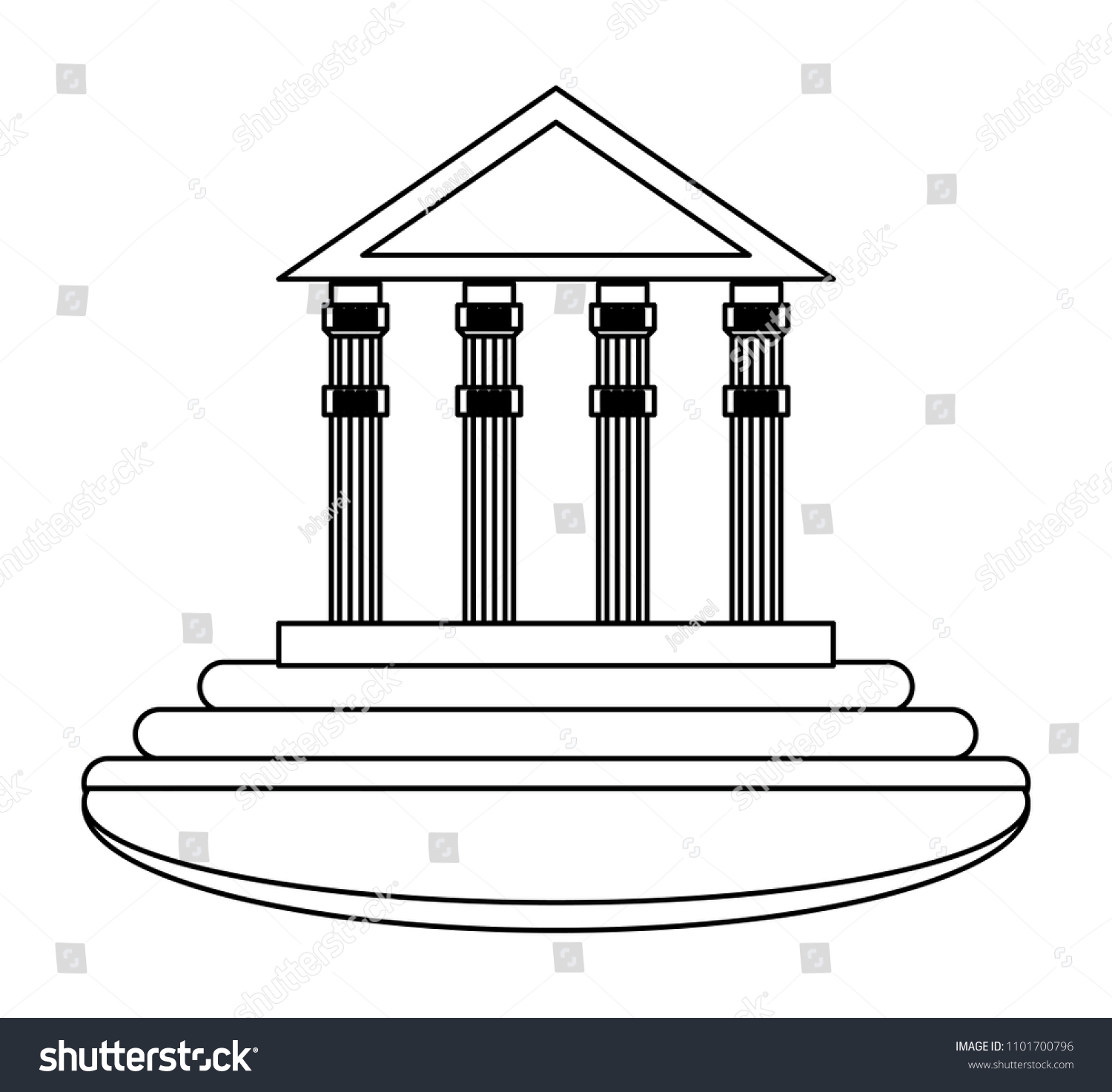 Pillar Building Icon Stock Vector (Royalty Free) 1101700796 | Shutterstock