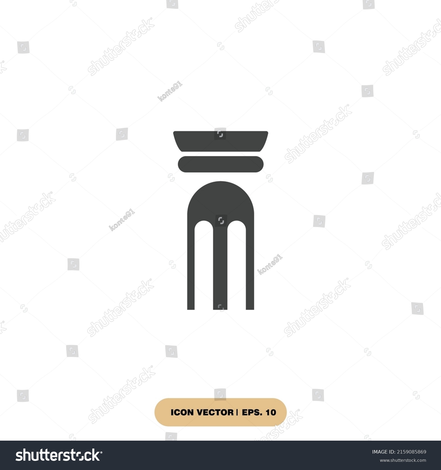 Pillar Icons Symbol Vector Elements Infographic Stock Vector (Royalty ...