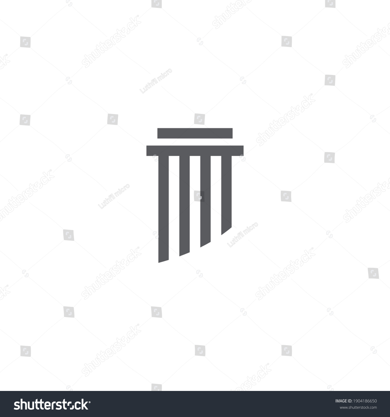 Pillar Logo Symbol Vector: เวกเตอร์สต็อก (ปลอดค่าลิขสิทธิ์) 1904186650 ...