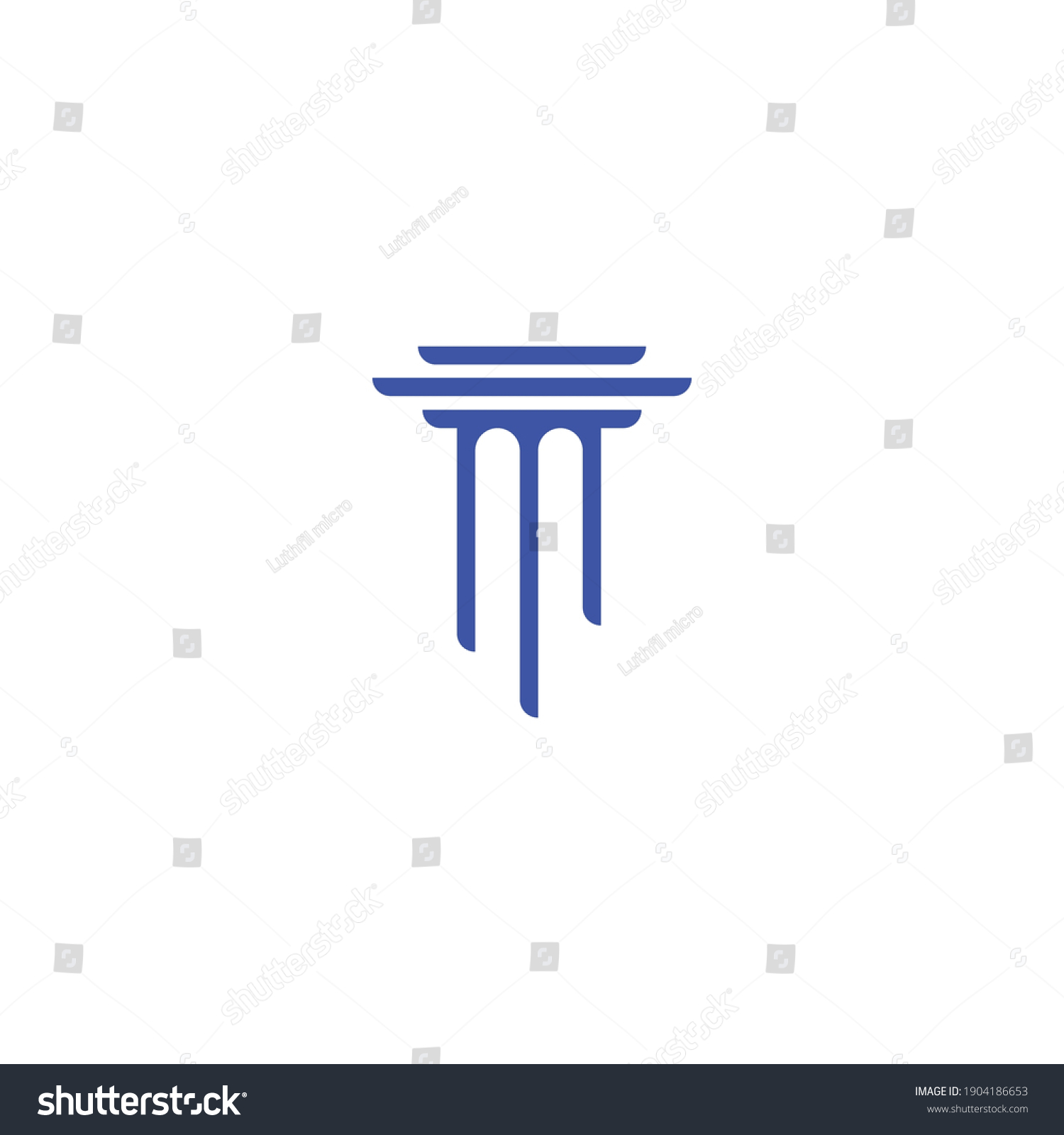 Pillar Logo Symbol Vector Stock Vector (Royalty Free) 1904186653 ...