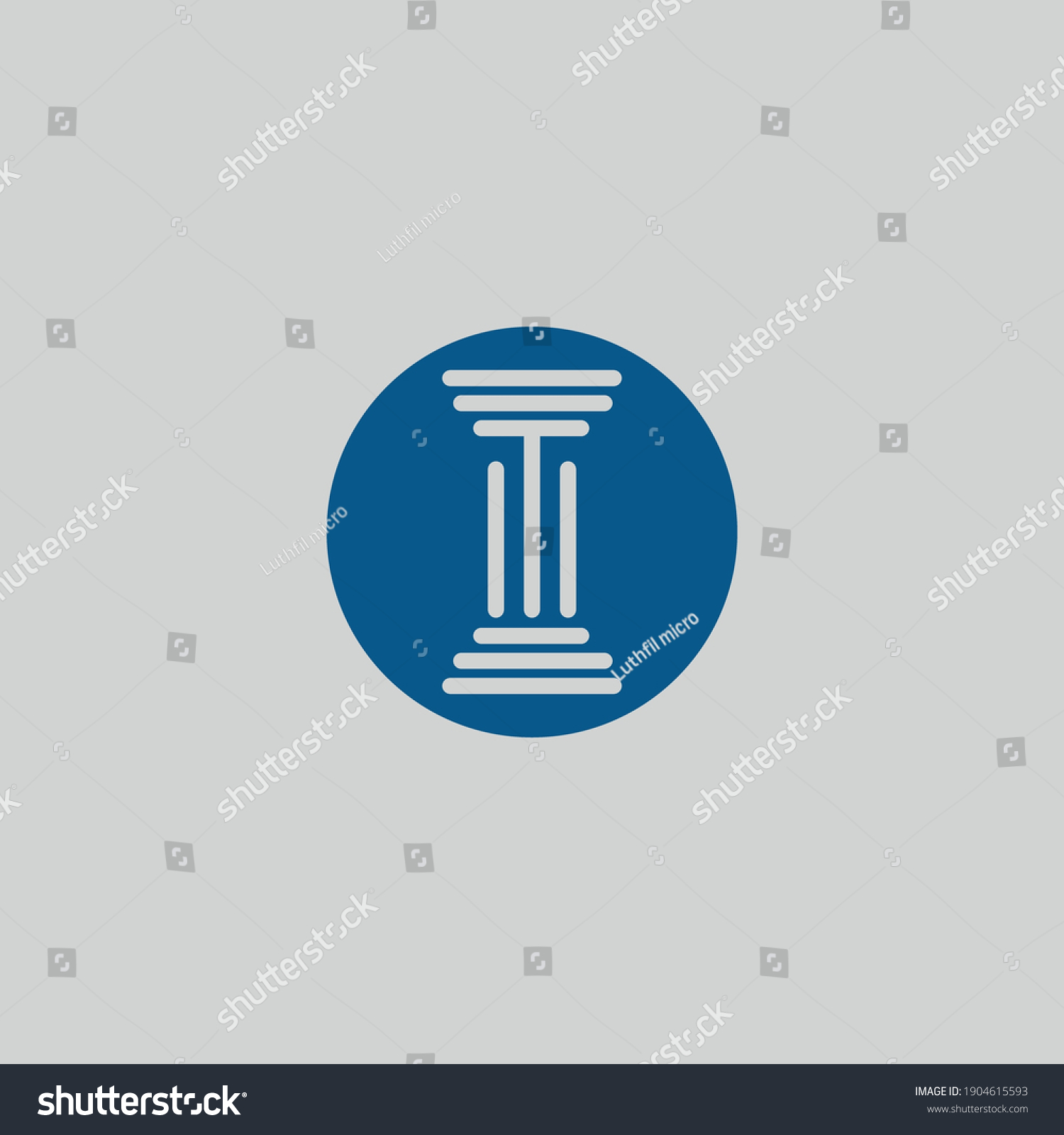 Pillar Logo Symbol Vector Stock Vector (Royalty Free) 1904615593 ...
