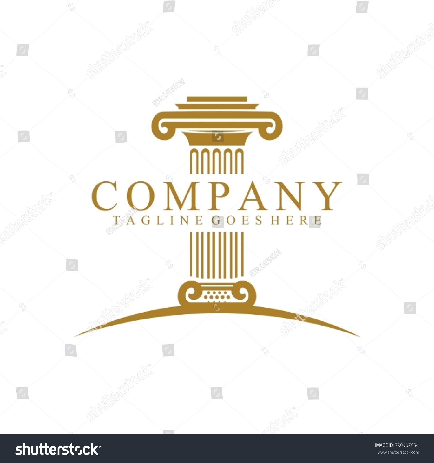 Pillar Logo Design Template Stock Vector (Royalty Free) 790907854 ...
