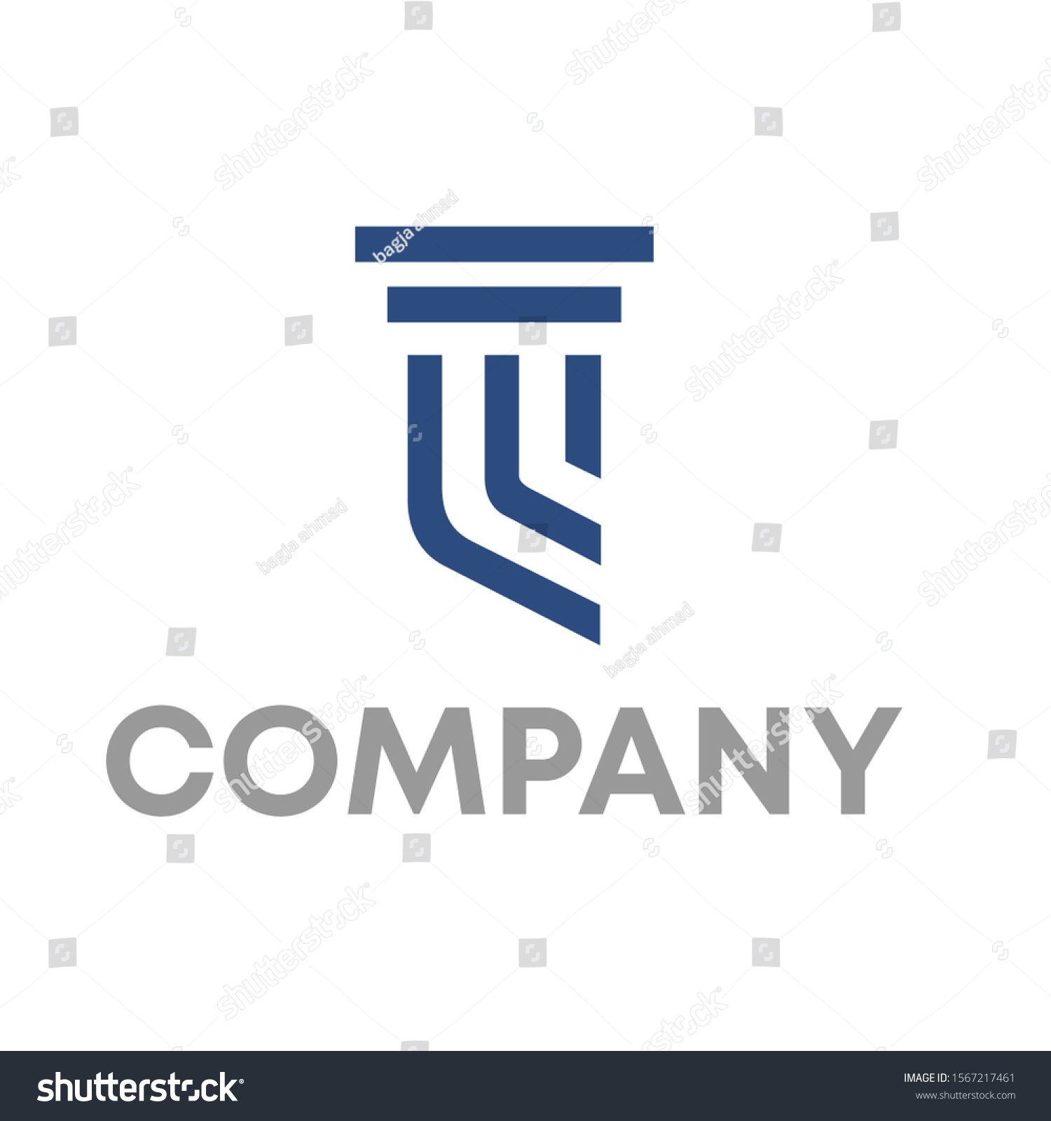 Pillar Logo Vector Design Template Sign Stock Vector (Royalty Free ...