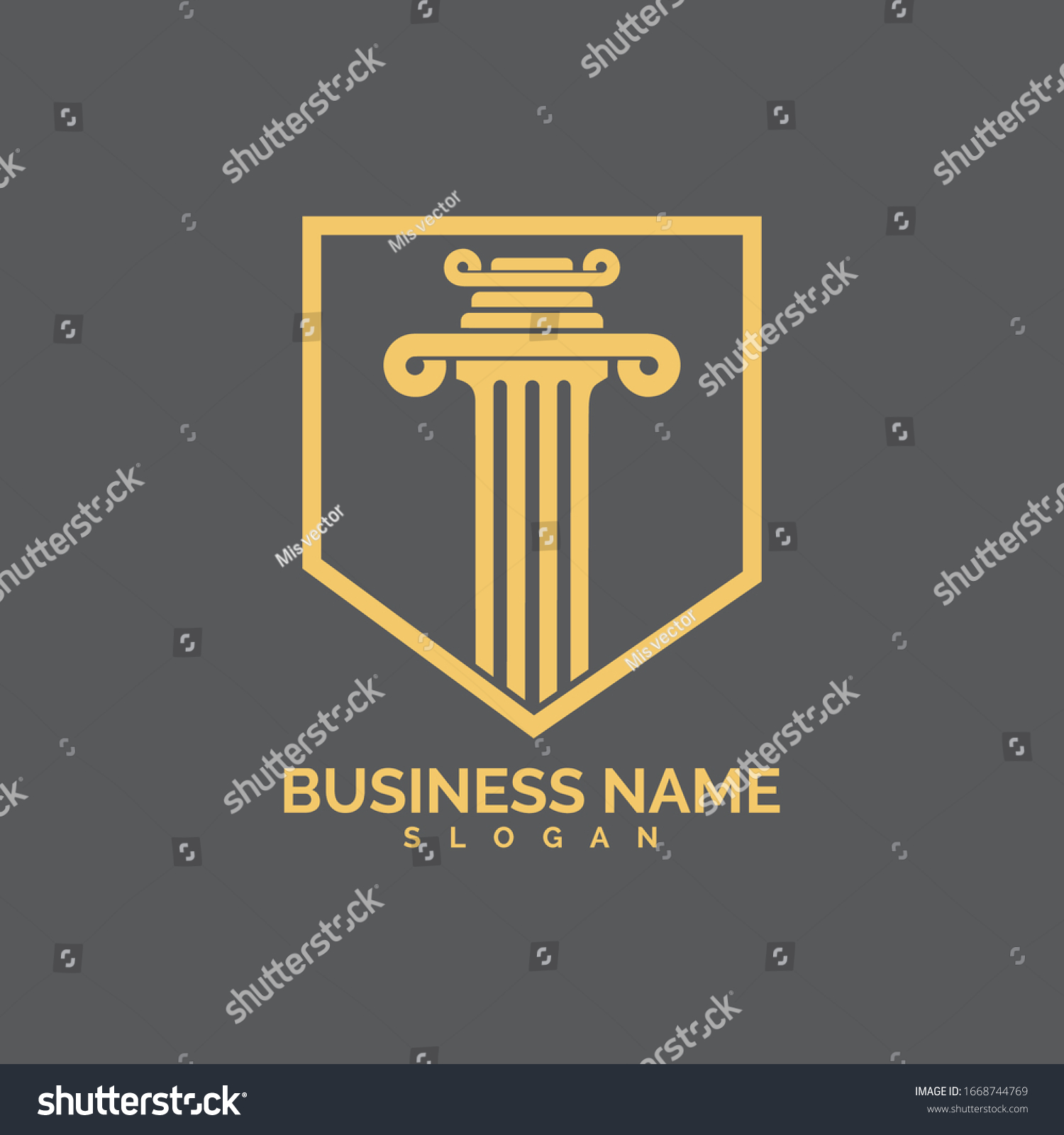 Pillar Logo Vector Template Illustration Design Stock Vector (Royalty ...