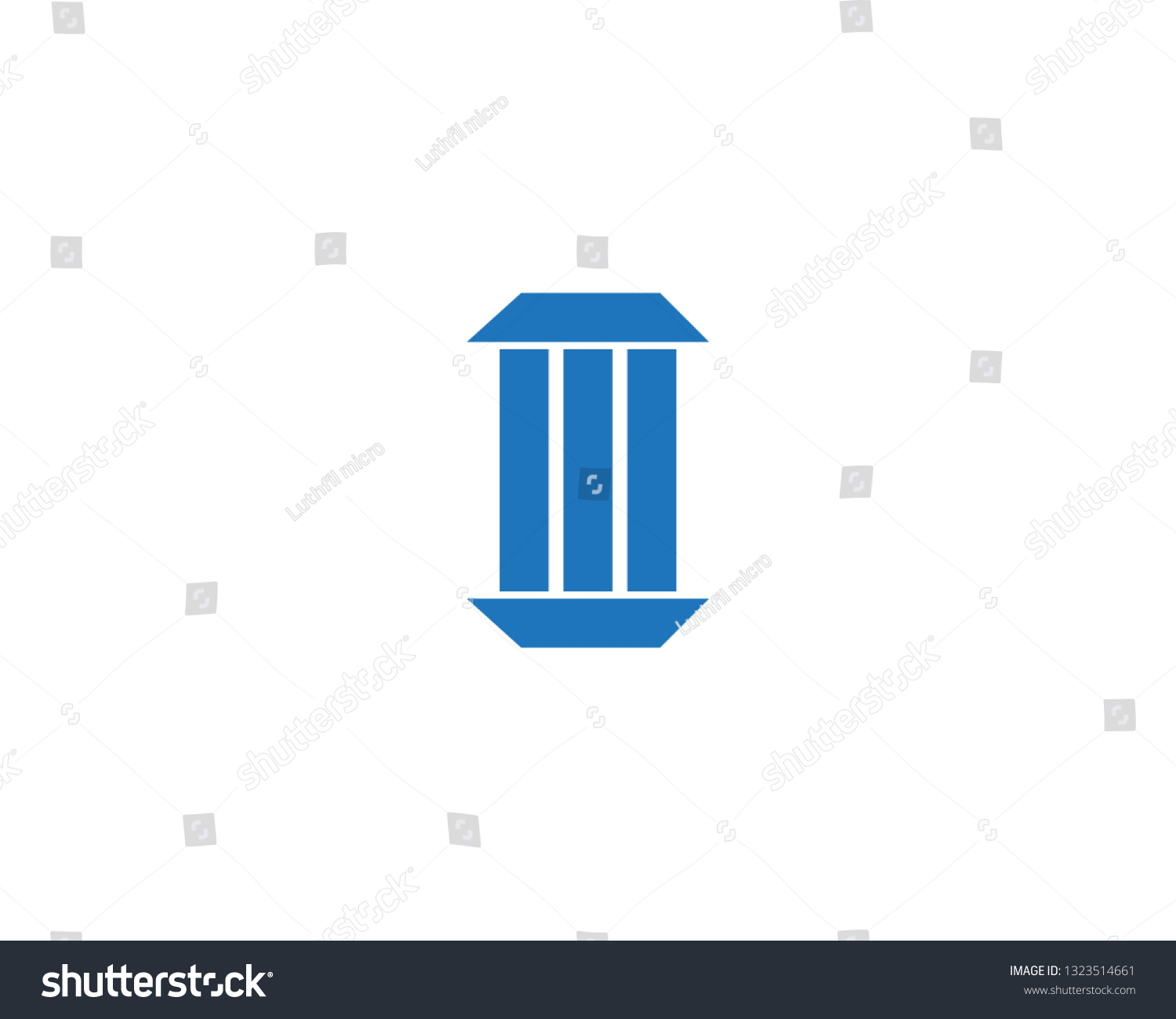 Pillar Logos Template Stock Vector (Royalty Free) 1323514661