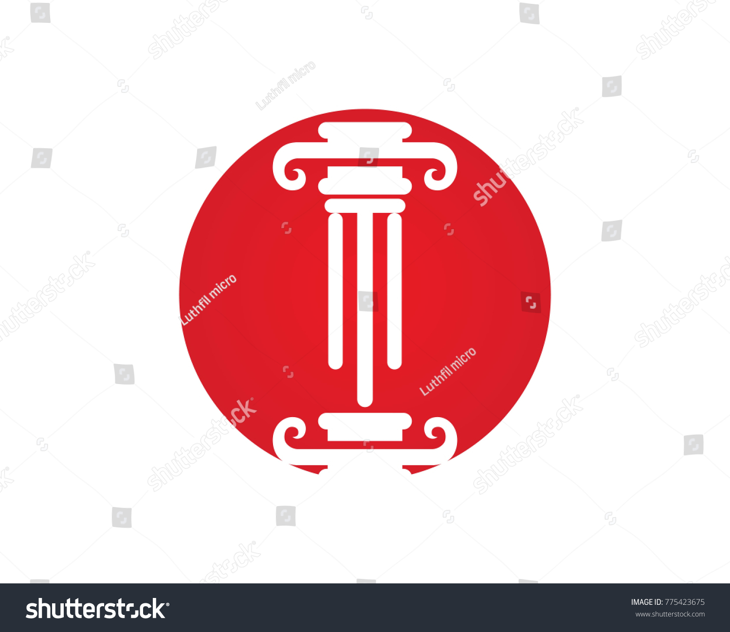Pillar Logos Template Symbols: vector de stock (libre de regalías ...