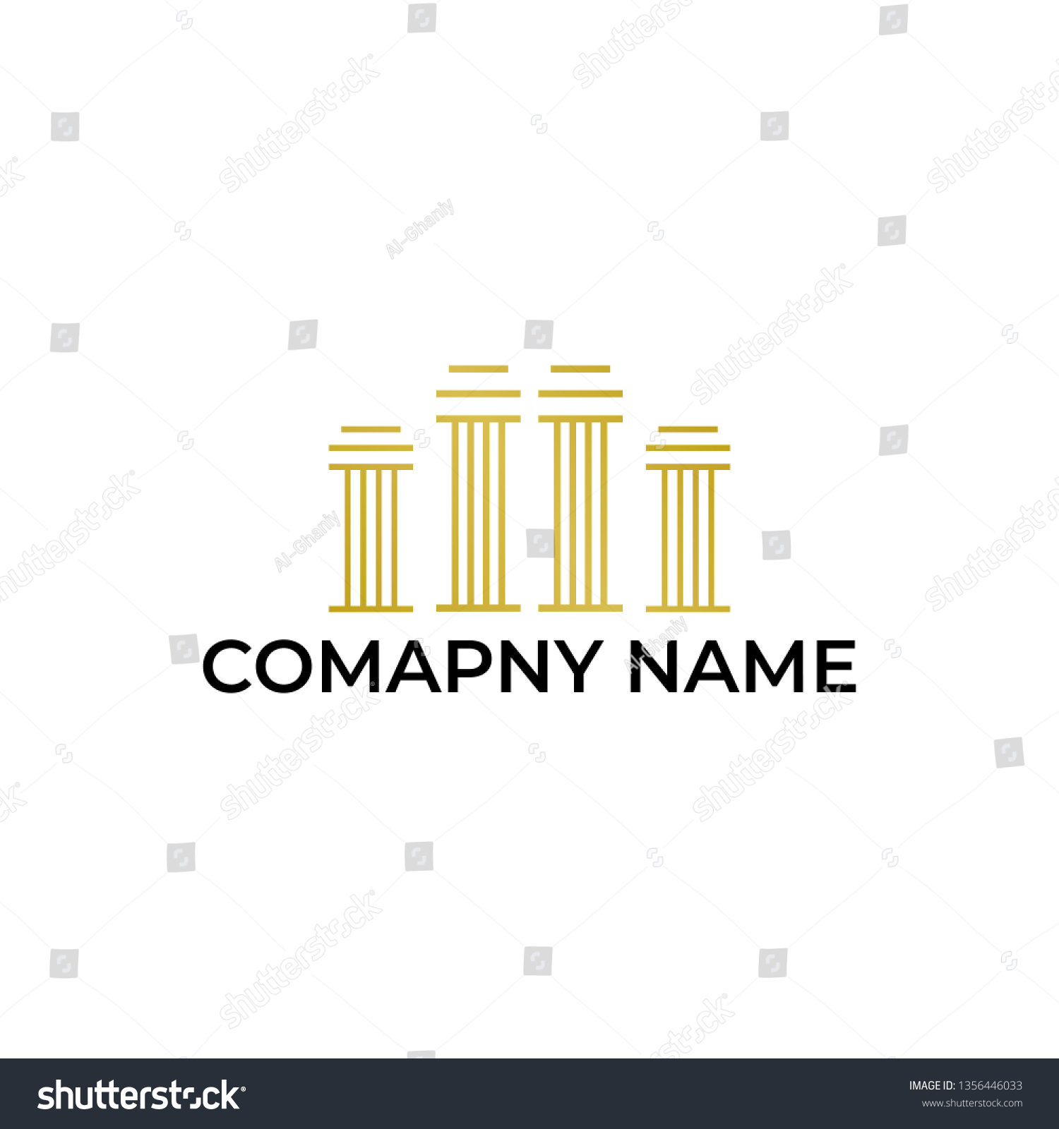Pillars Logo Design Stock Vector (Royalty Free) 1356446033 | Shutterstock