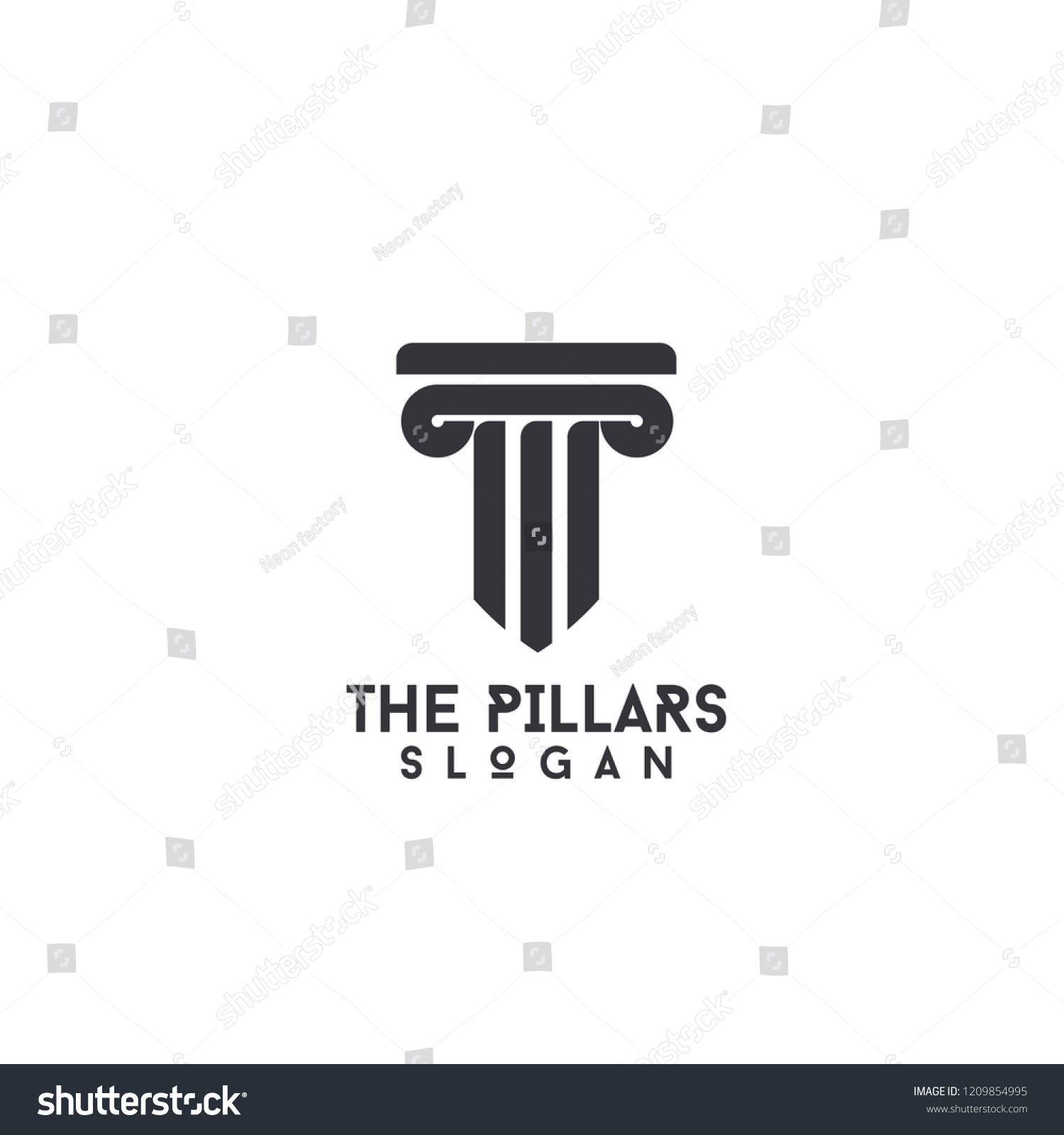 Pillars Logo Icon Designs Vector: стоковая векторная графика (без ...