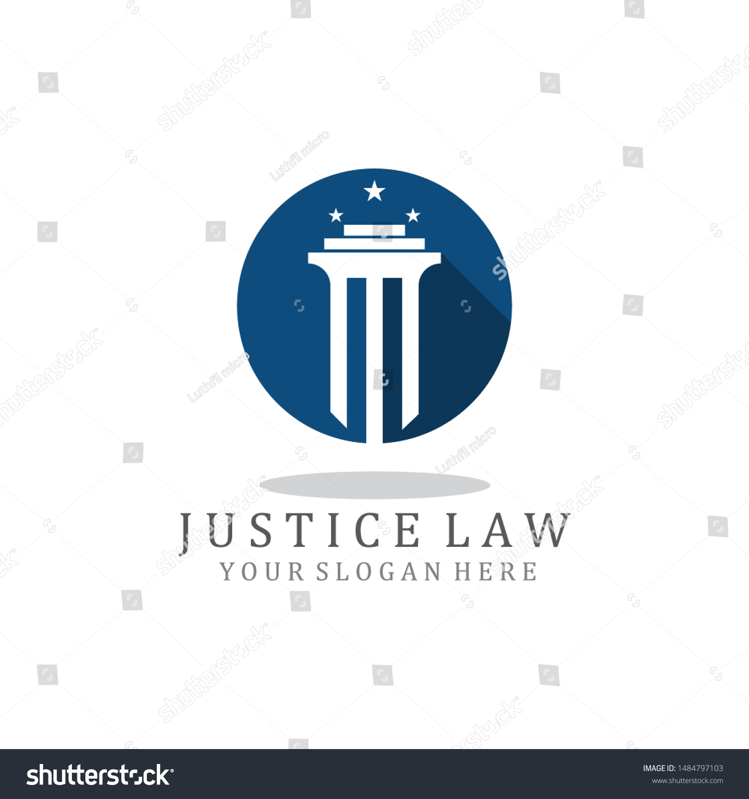 Pillars Logo Icon Designs Vector Stock Vector (Royalty Free) 1484797103