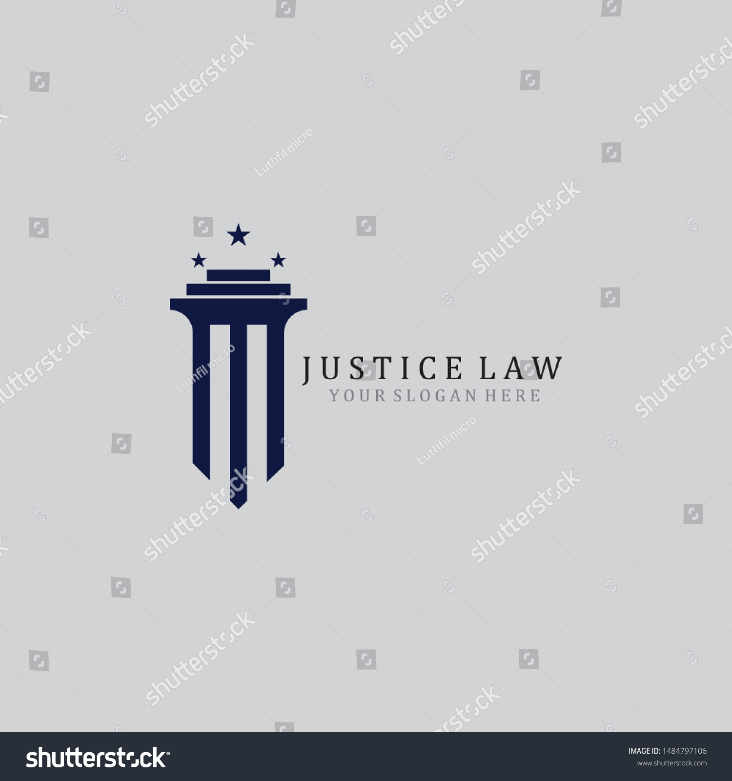 Pillars Logo Icon Designs Vector Stock Vector (Royalty Free) 1484797106