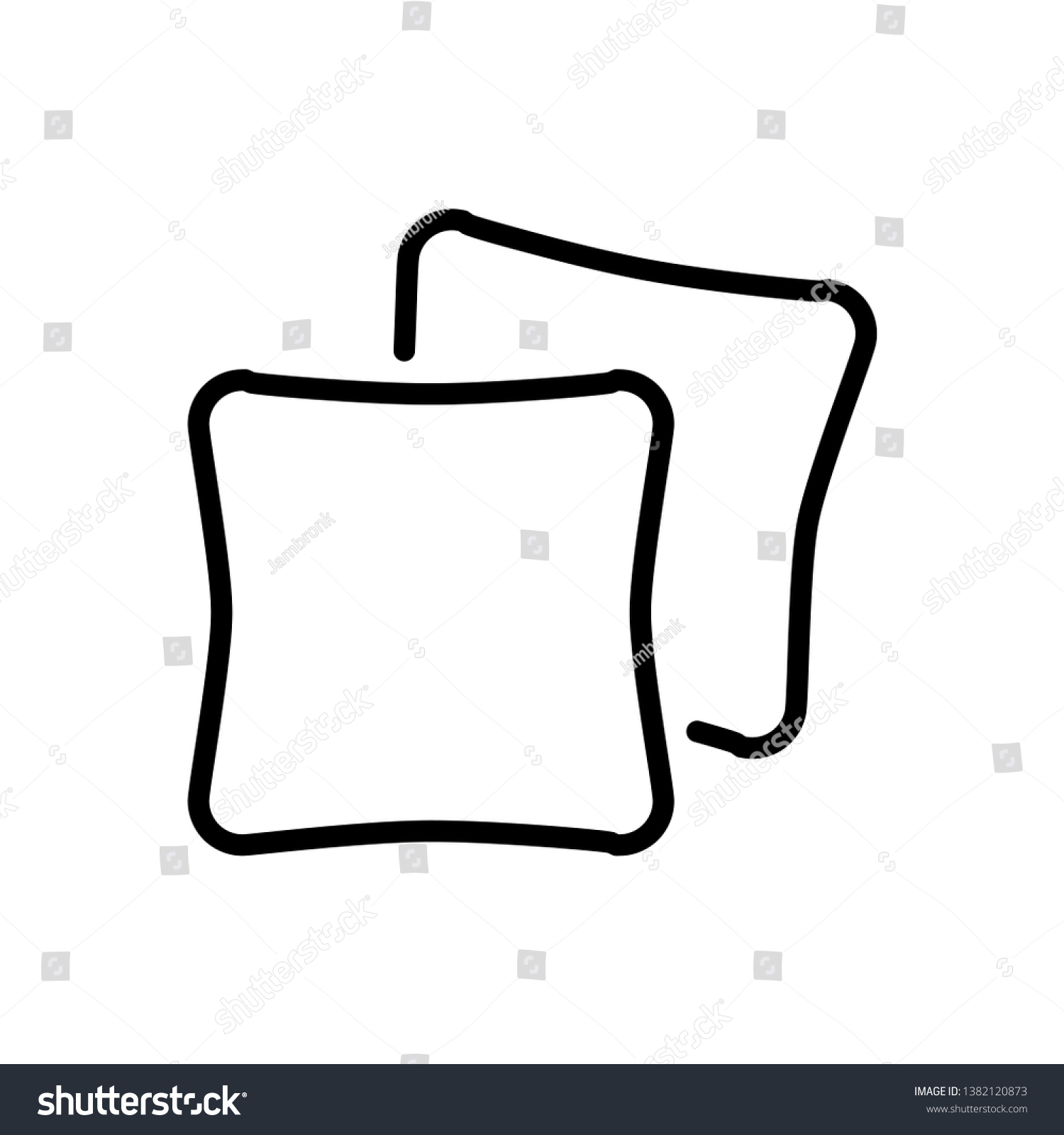 Pillow Icon Flat Vector Template Stock Vector (Royalty Free) 1382120873 ...