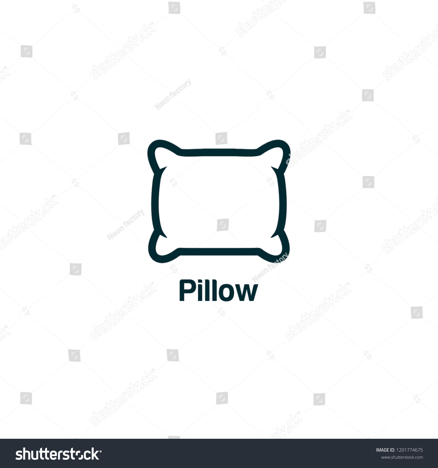 Pillow Logo Icon Designs Vector Stock Vector (Royalty Free) 1201774675 ...