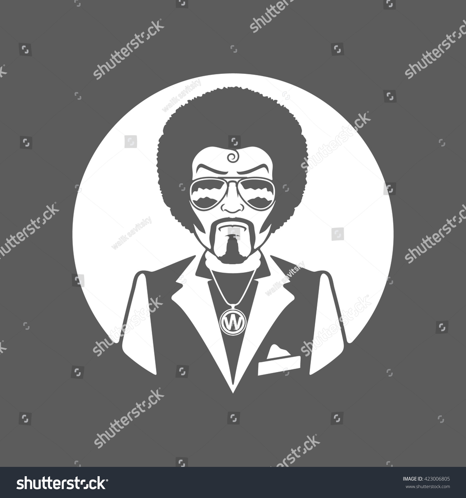 Pimp Vector Illustration Stock Vector (Royalty Free) 423006805