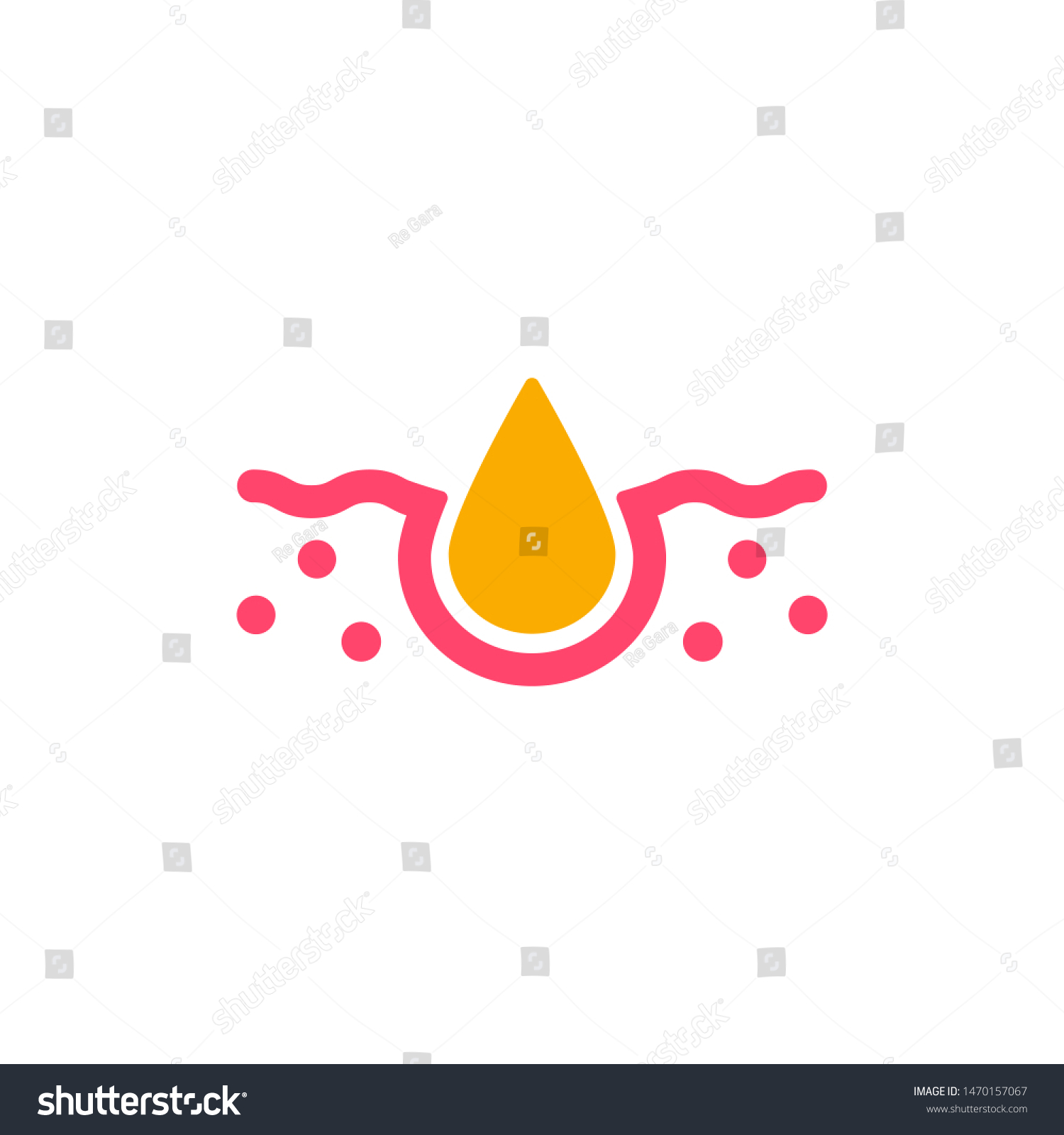 Pimple Pore Icon Design Vector Stock Vector (Royalty Free) 1470157067 ...