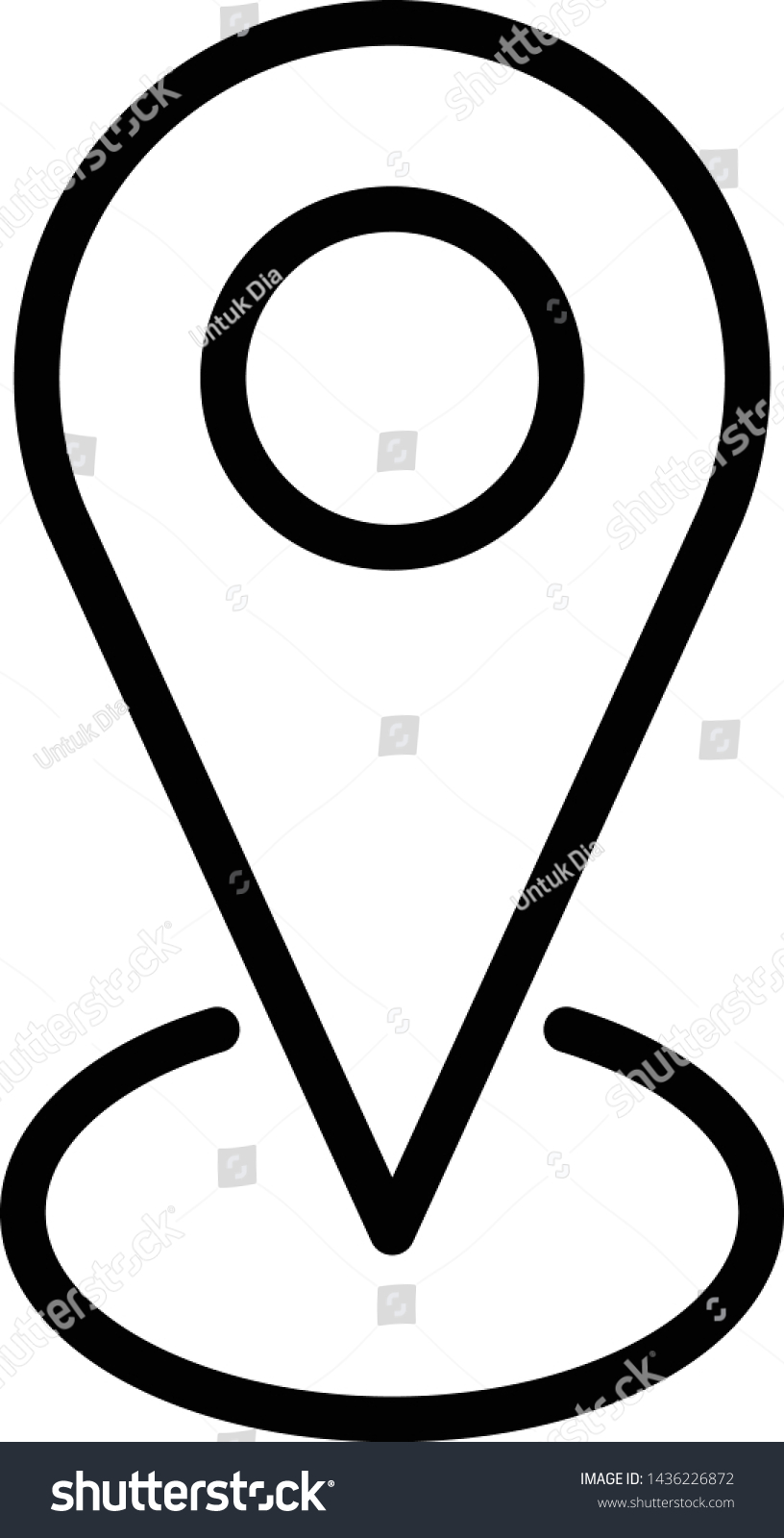 Pin Location Icon Vector Illustration Logo Stock Vector (Royalty Free ...