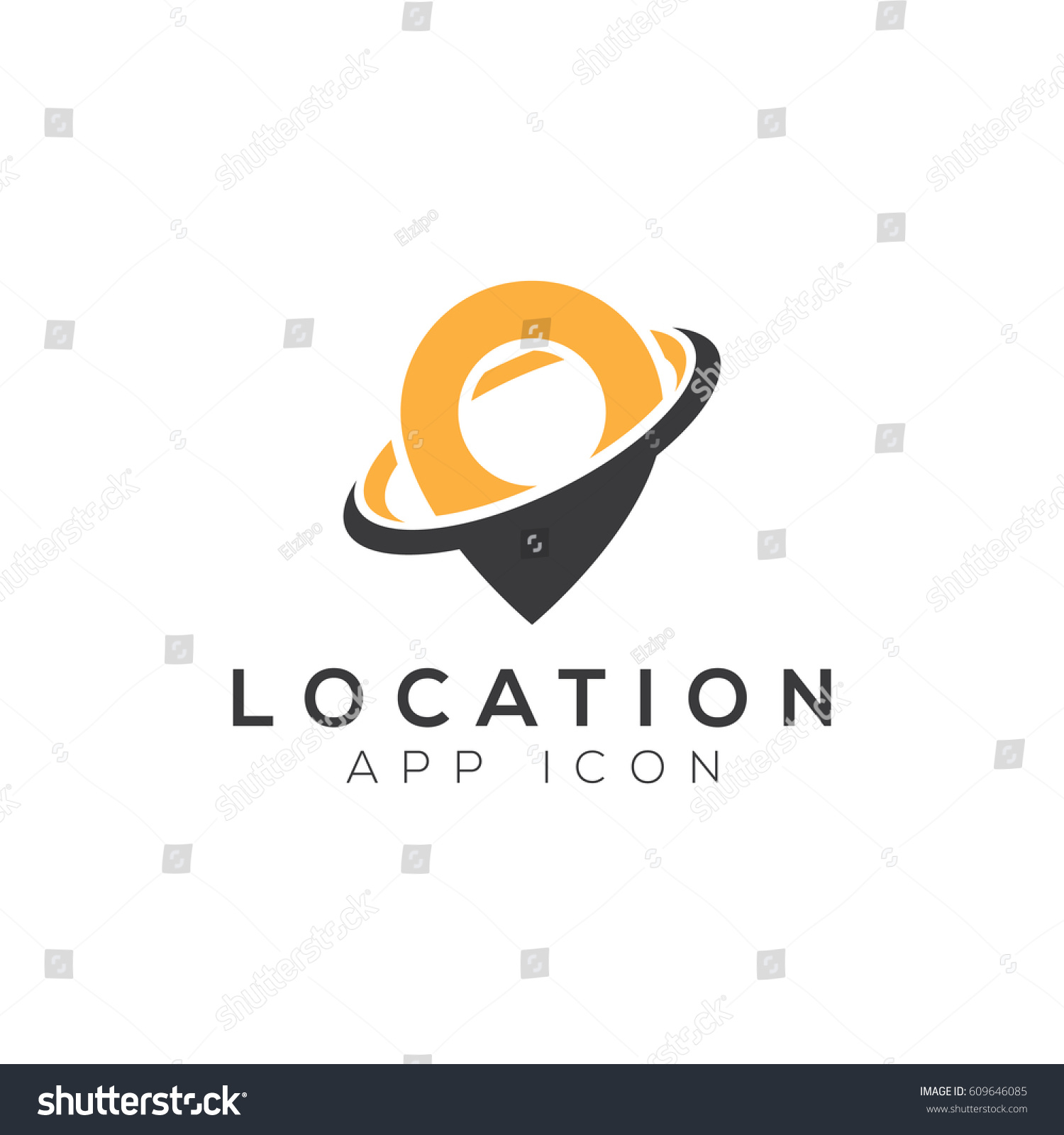 Pin Location Logo Design Template Stock Vector (Royalty Free) 609646085 ...