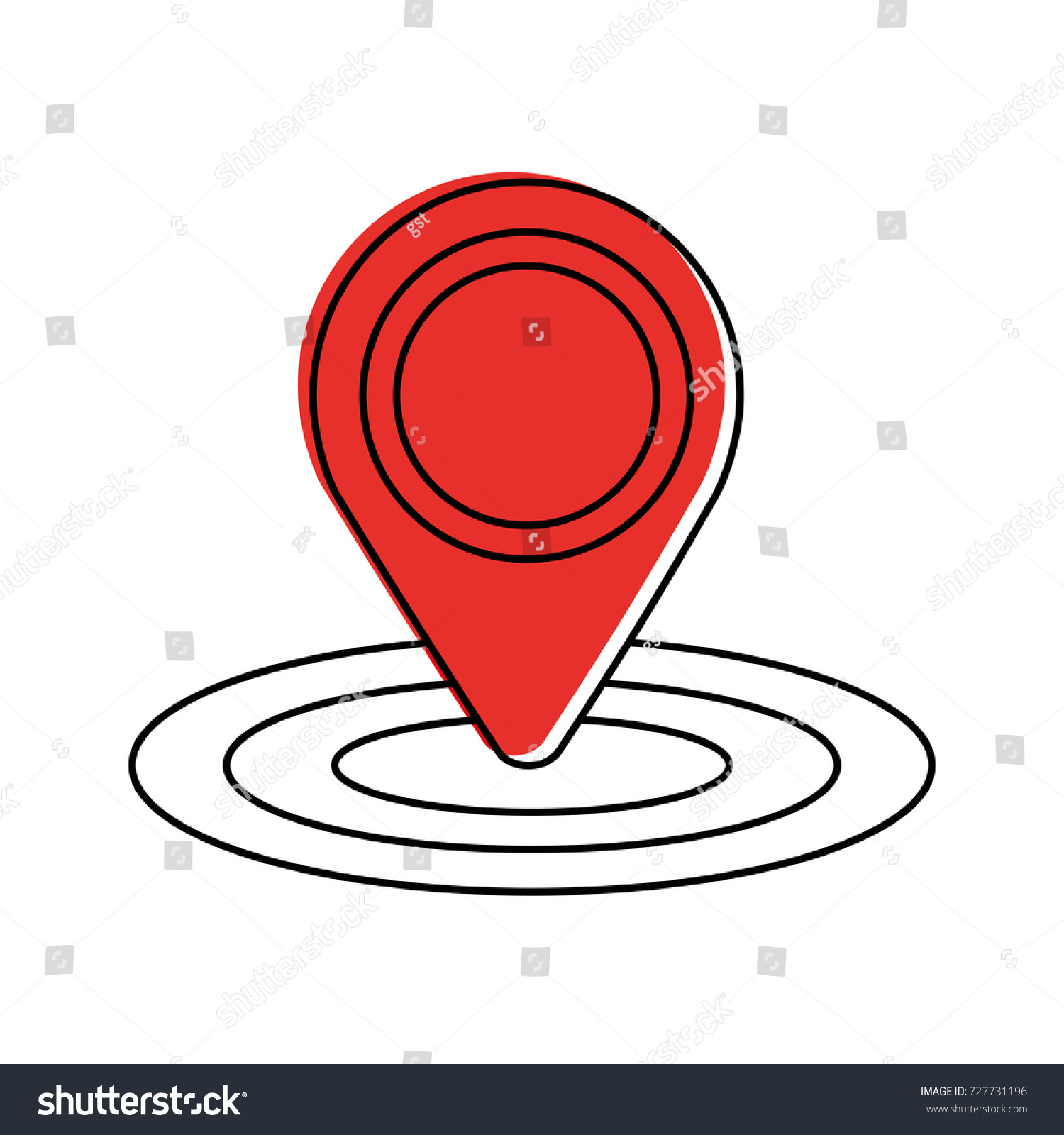 Pin Map Gps Location Sign Navigation Stock Vector (Royalty Free ...