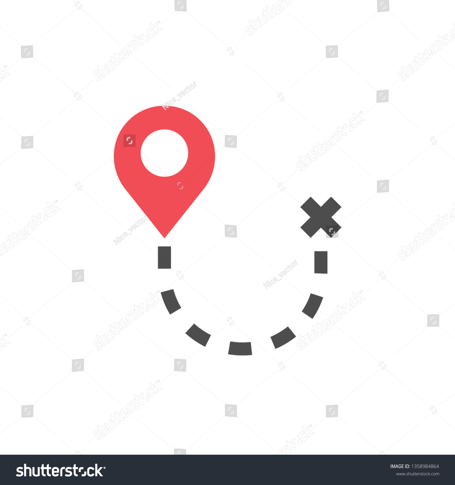 Pin Map Graphic Design Template Vector Stock Vector (Royalty Free ...