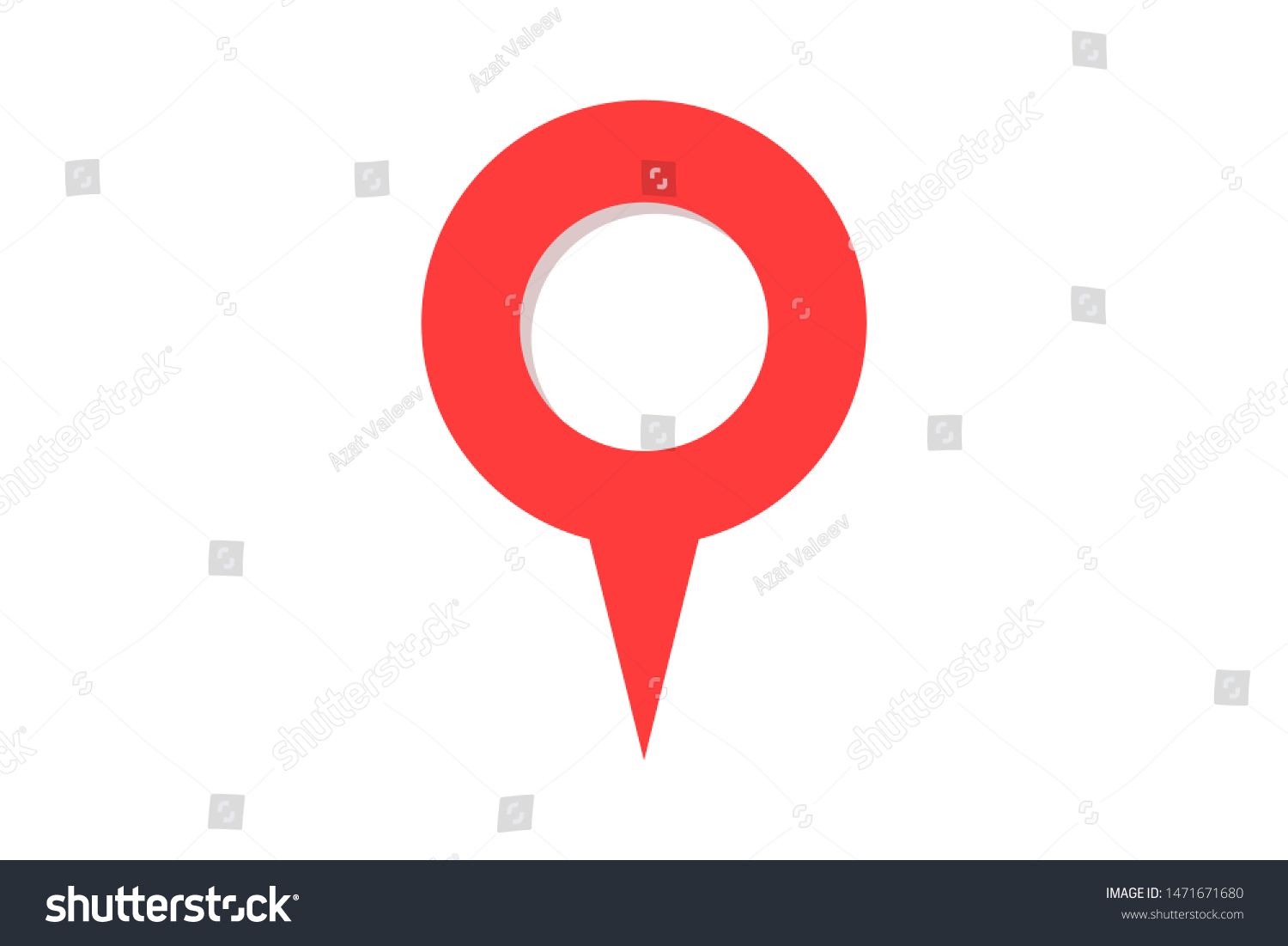 Pin Map Place Location Icon Gps Stock Vector (Royalty Free) 1471671680