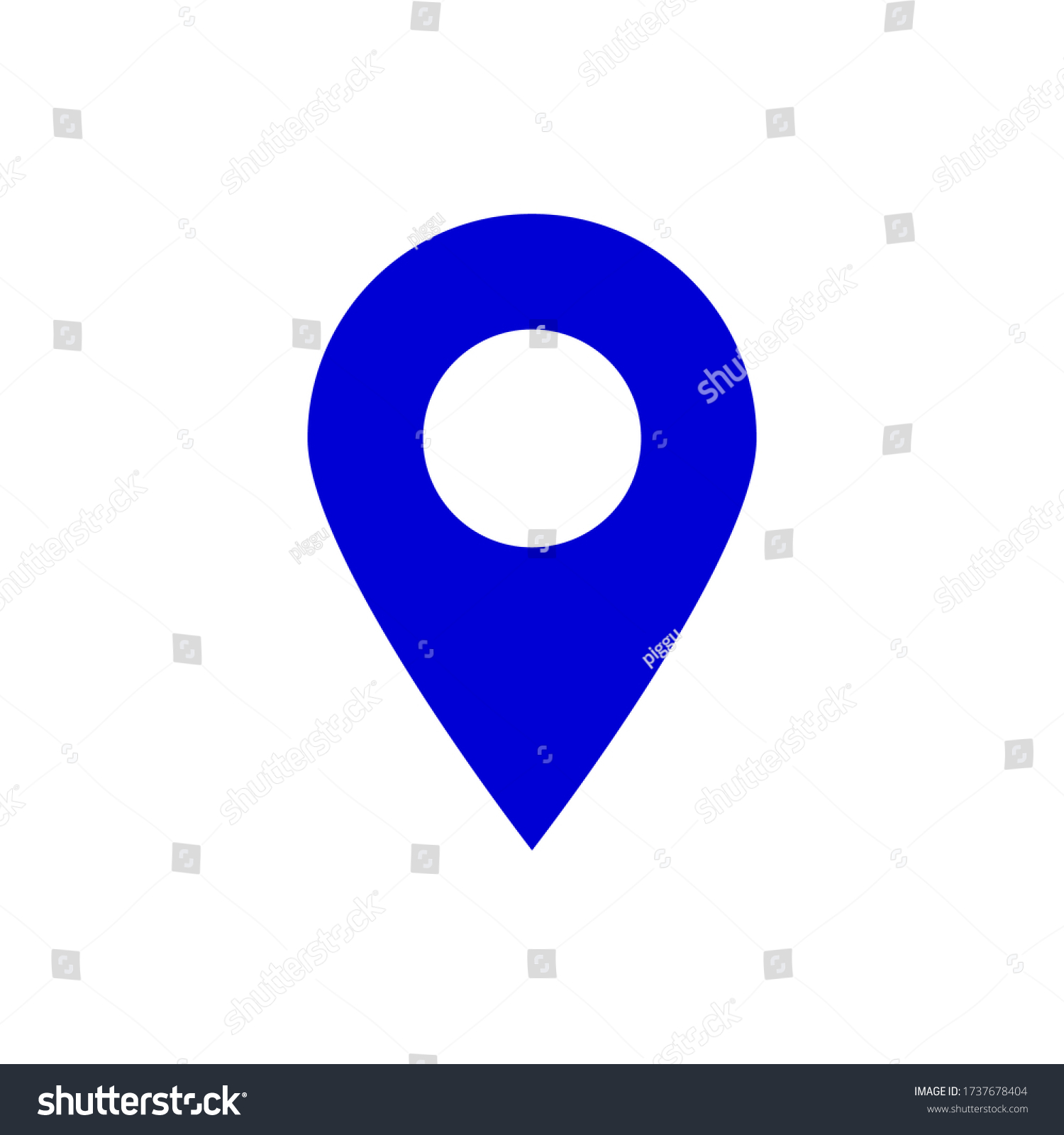 Pin Point Icon Blue Map Location Stock Vector (Royalty Free) 1737678404 ...
