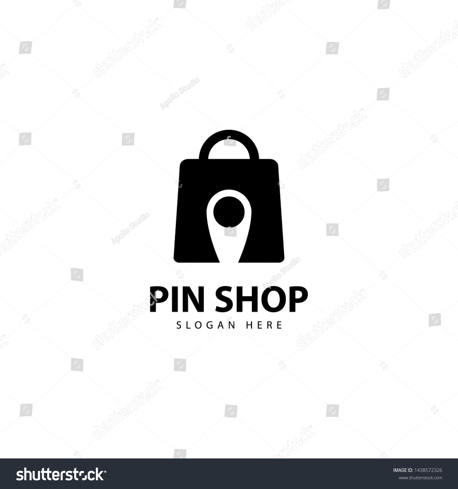 Pin Shop Logo Design Vector Stock Vector (Royalty Free) 1438572326 ...