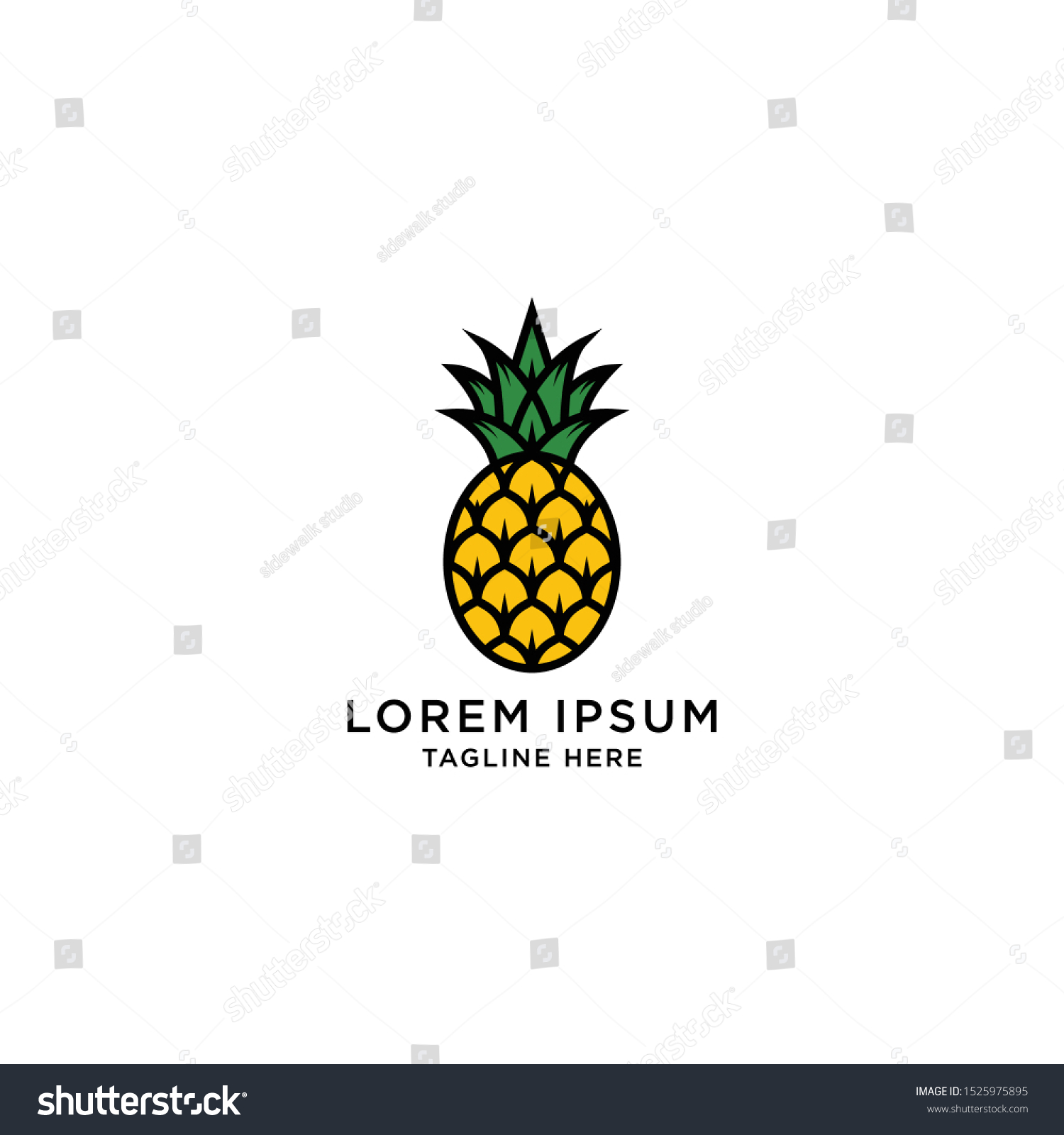 Pineapple Logo Icon Design Template Vector Stock Vector (Royalty Free ...