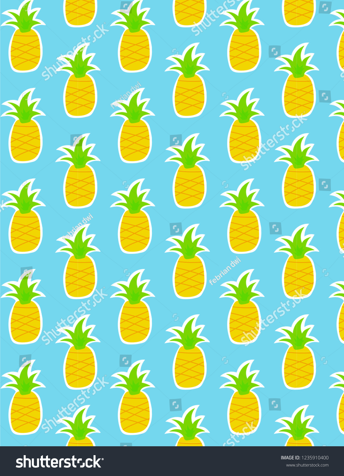 Pineapple Pattern Vector Food Background Stock Vector (Royalty Free ...