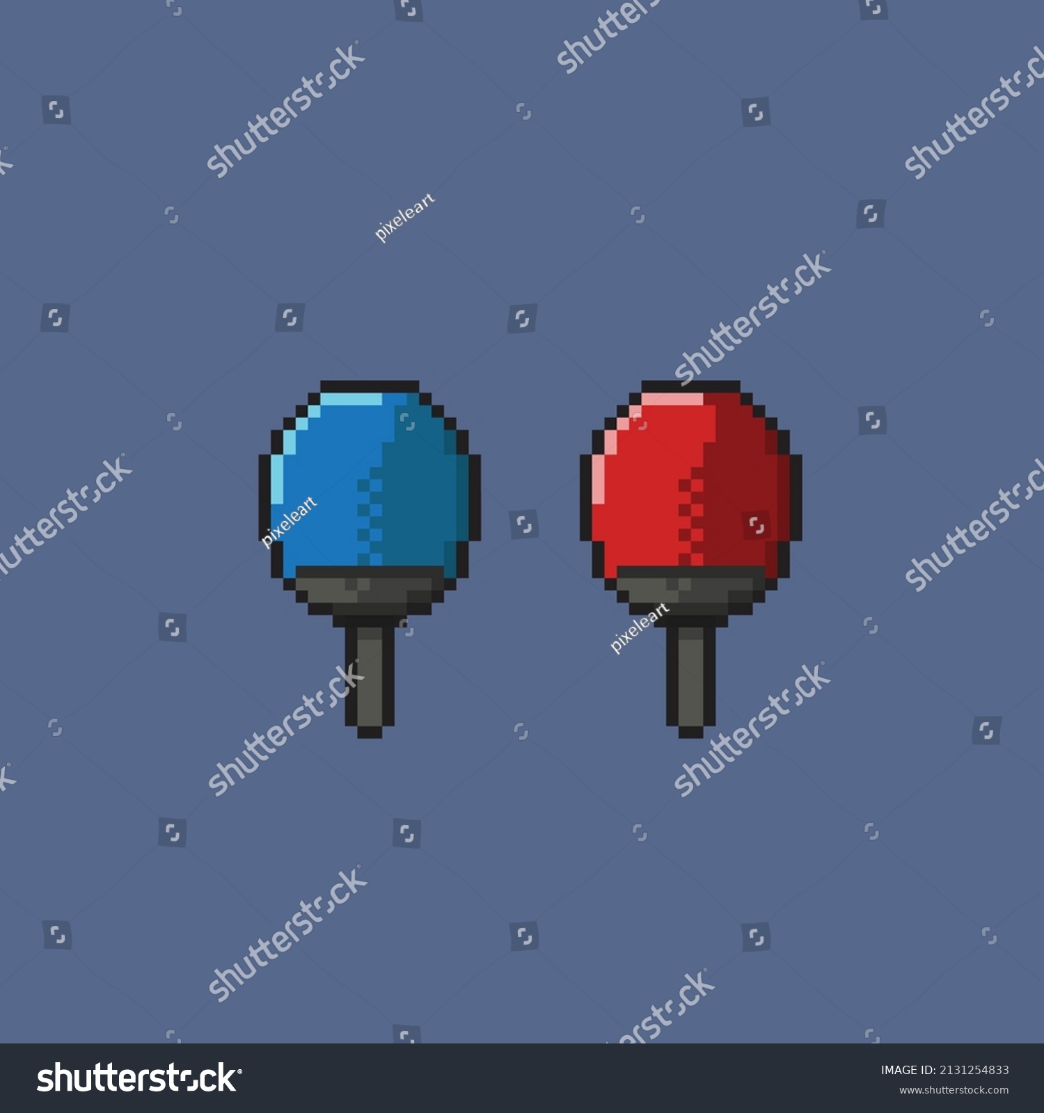 Pingpong Racket Pixel Style Stock Vector (Royalty Free) 2131254833 ...