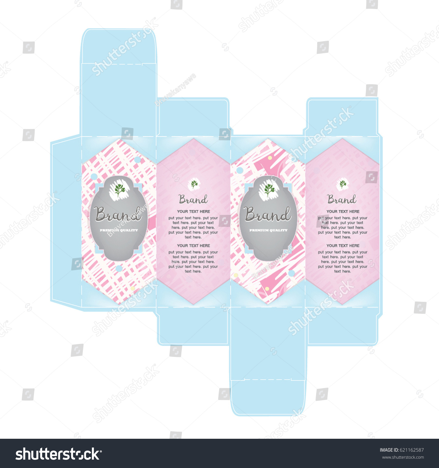 Pink Blue Box Design Vector Stock Vector (Royalty Free) 621162587 ...