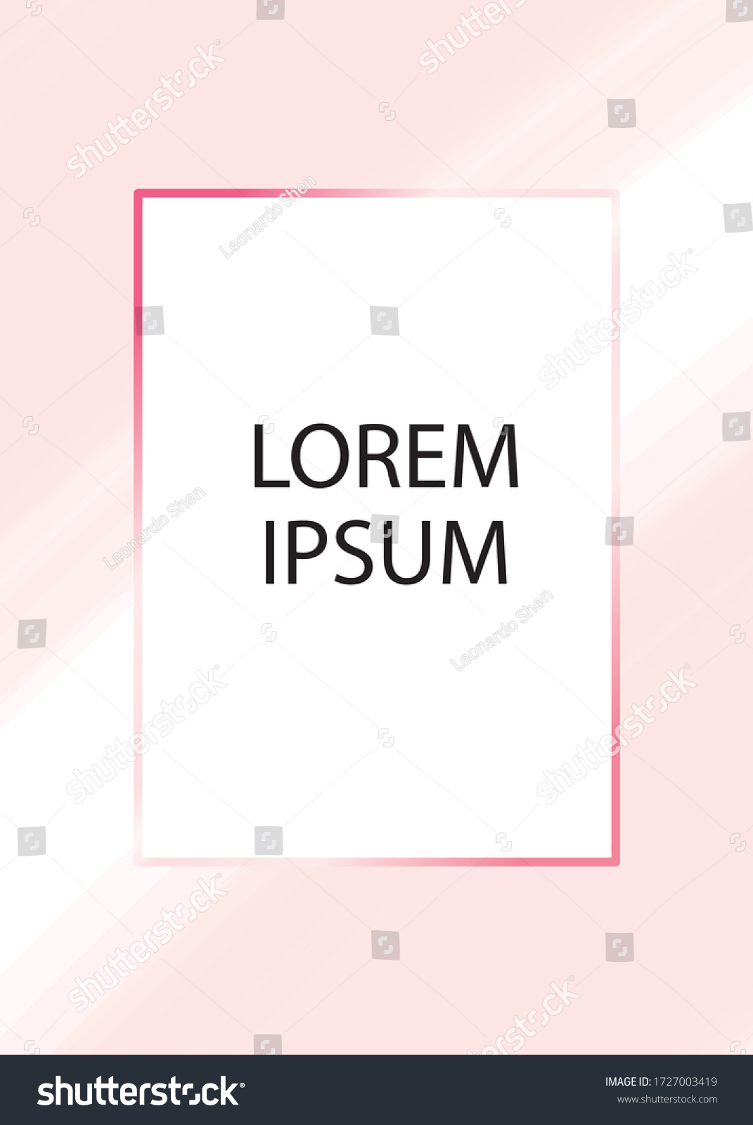 Pink Background Design Concept Sparkling Frame Stock Vector (Royalty ...