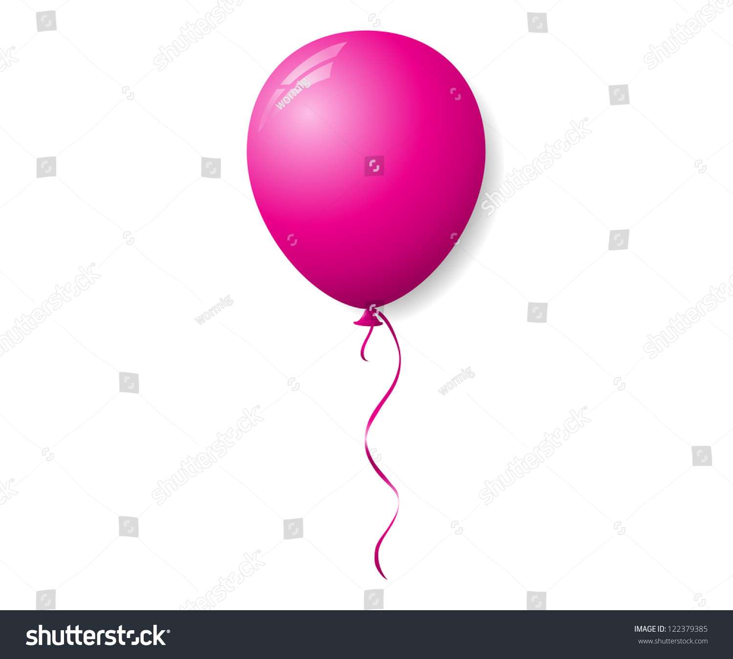 Pink Balloon Stock Vector (Royalty Free) 122379385 - Shutterstock