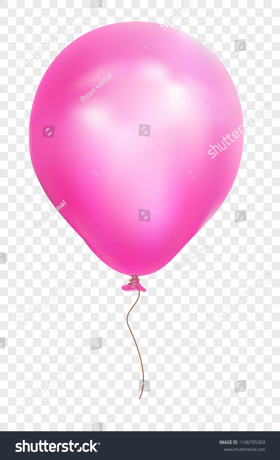 Pink Balloon Transparent Background Vector Eps Stock Vector (Royalty ...