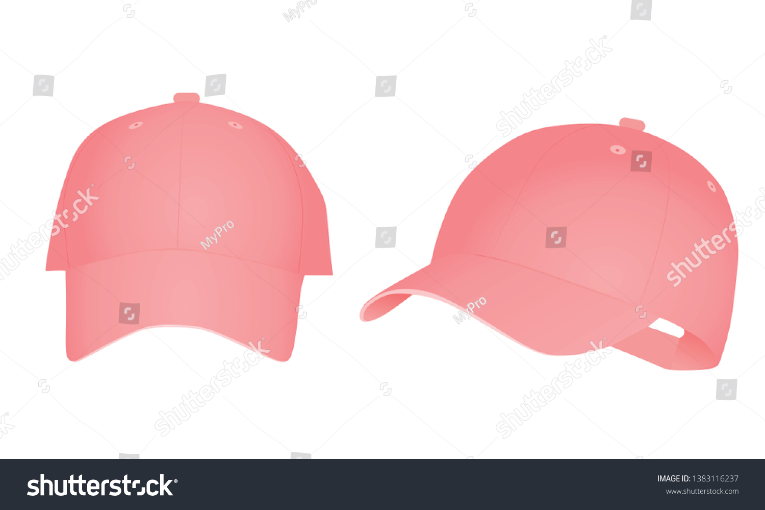 Pink Baseball Cap Vector Illustration Stock Vector (Royalty Free ...
