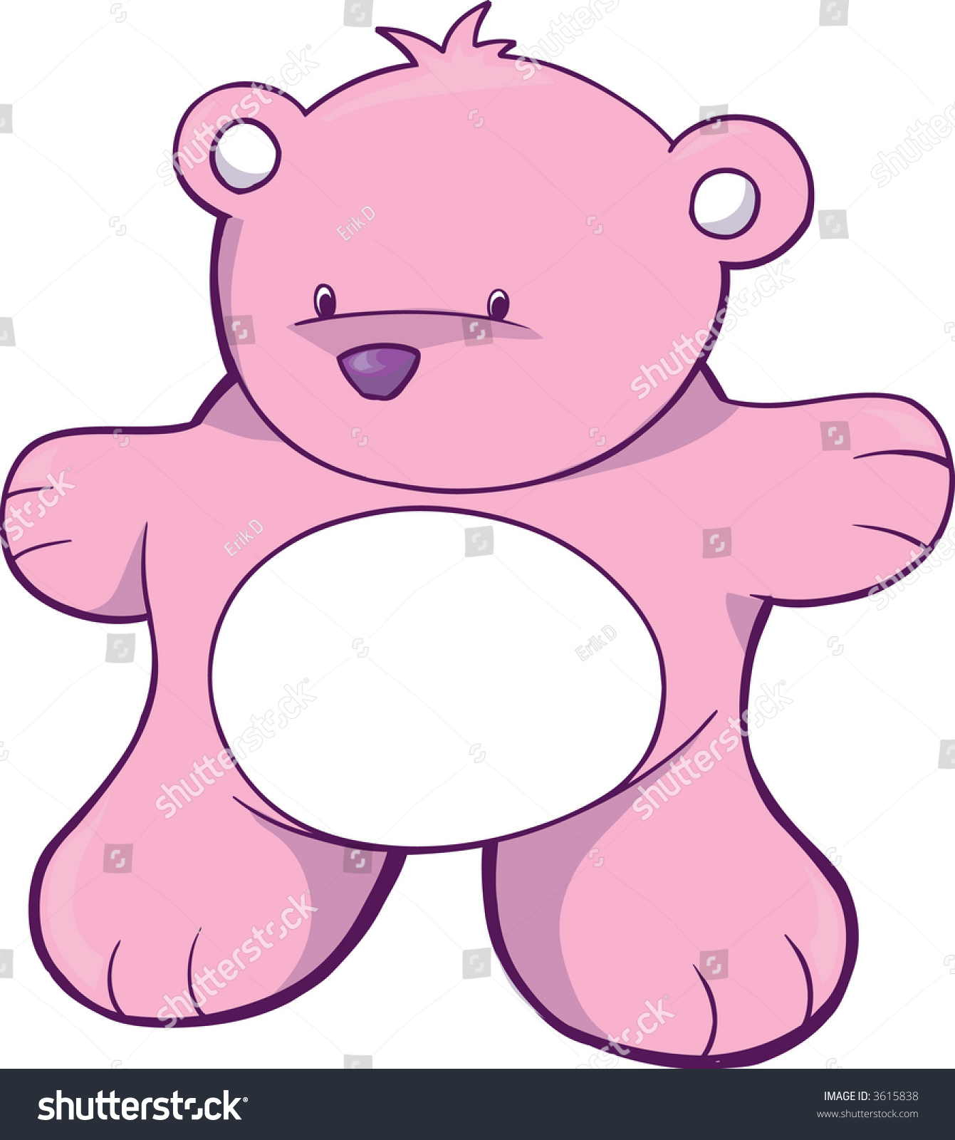 Pink Bear Vector Illustration - 3615838 : Shutterstock